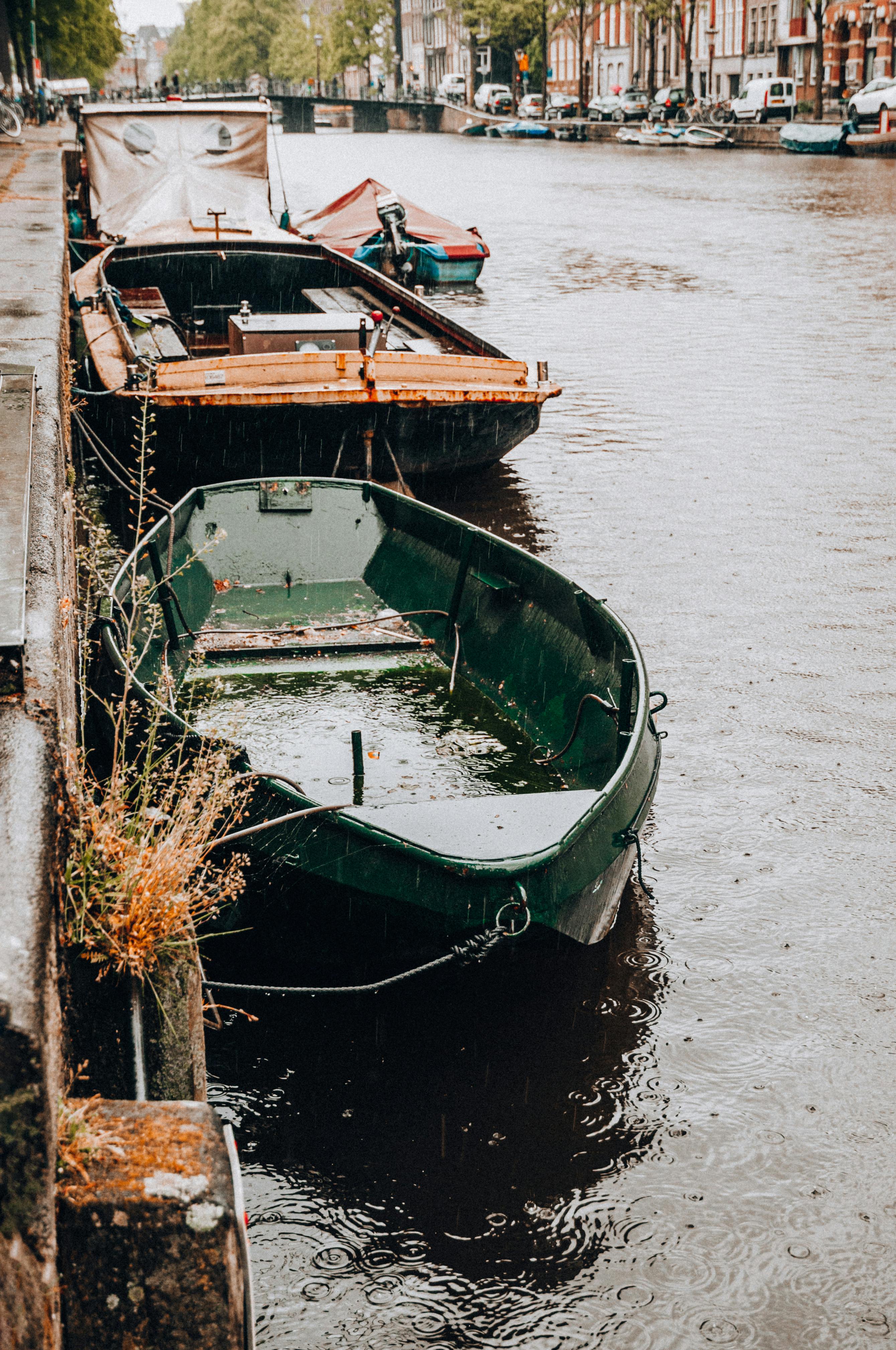 Green Boat on Dock · Free Stock Photo