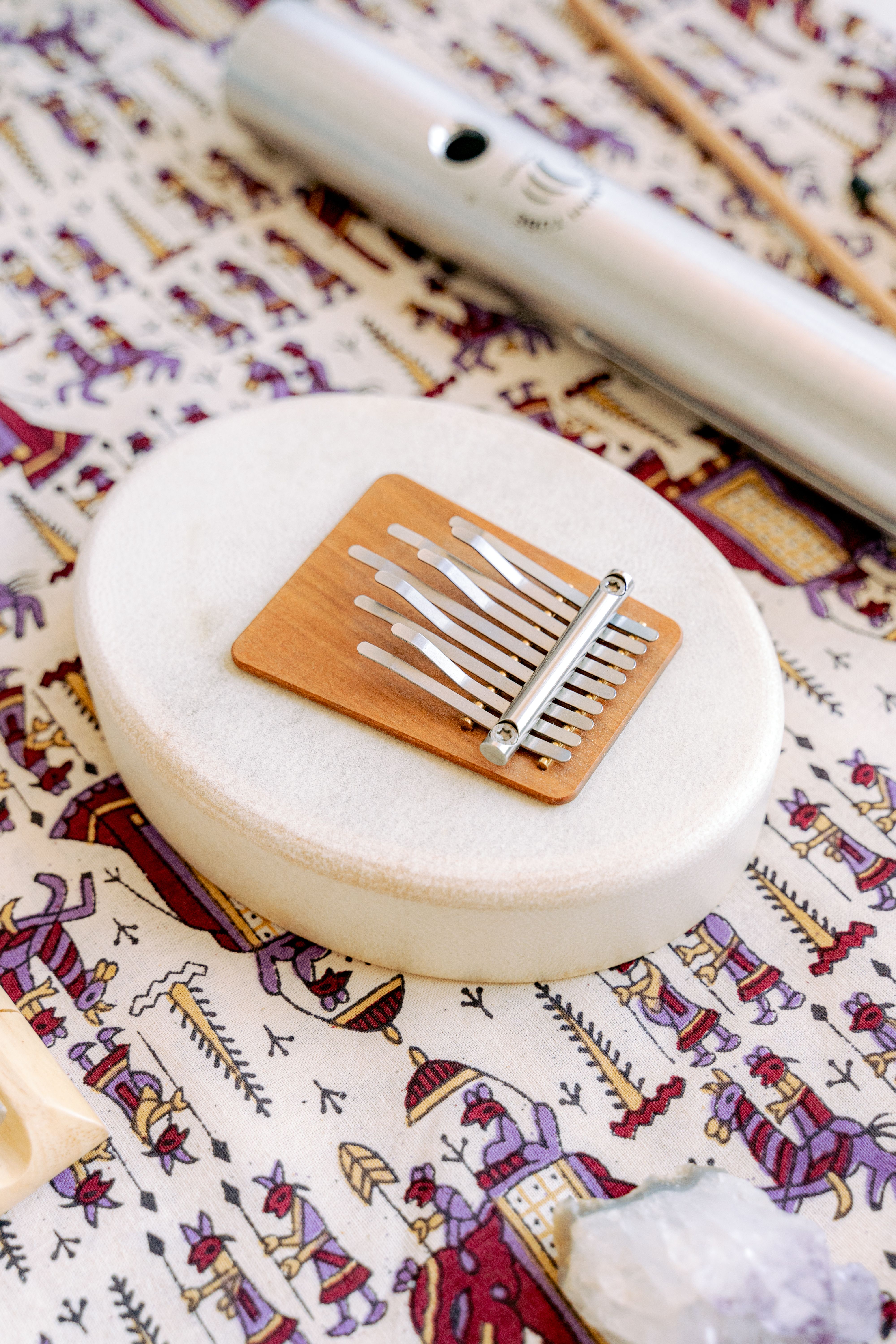Photograph of a Kalimba on a White Surface · Free Stock Photo