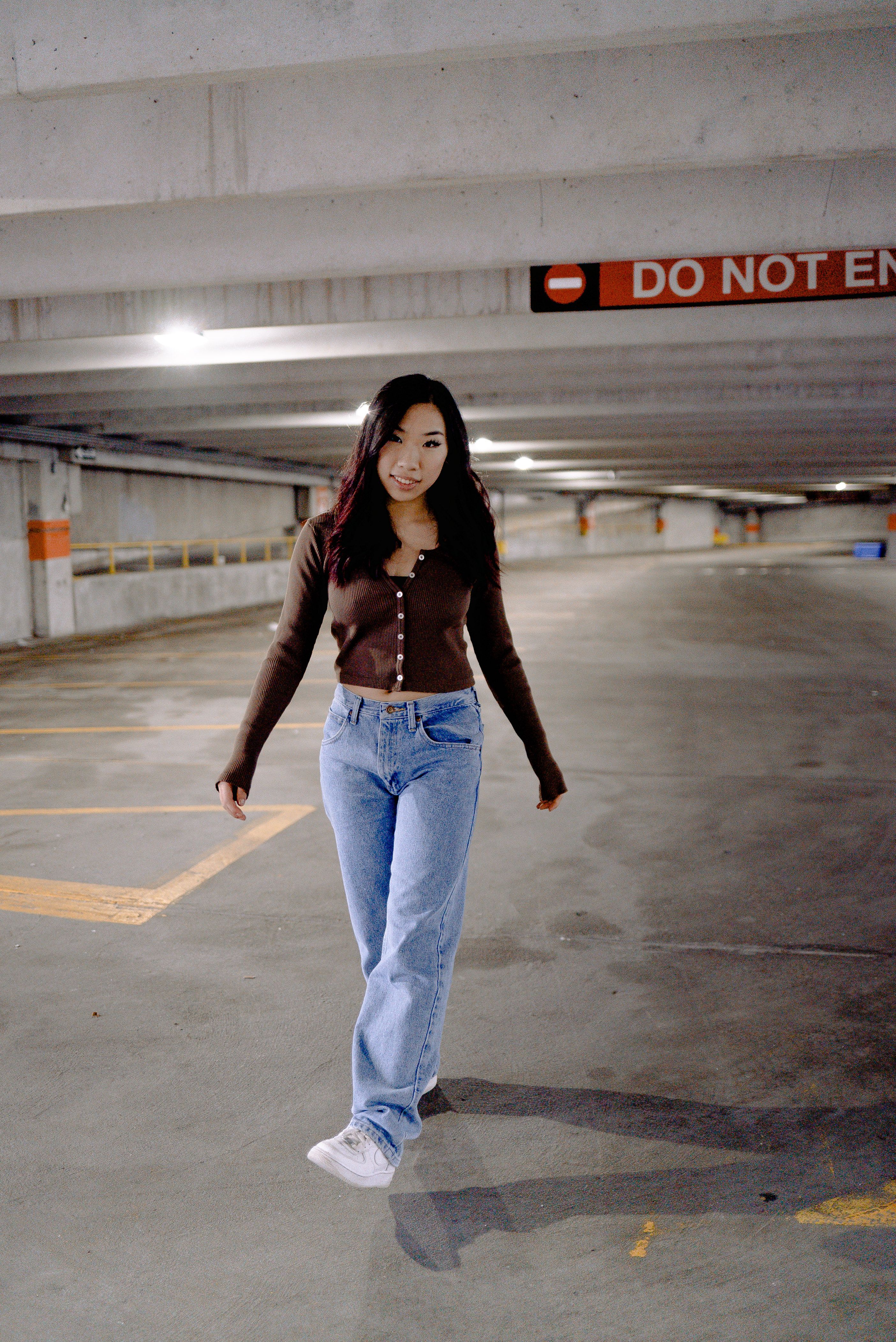 Sleazy Woman in Parking Lot · Free Stock Photo