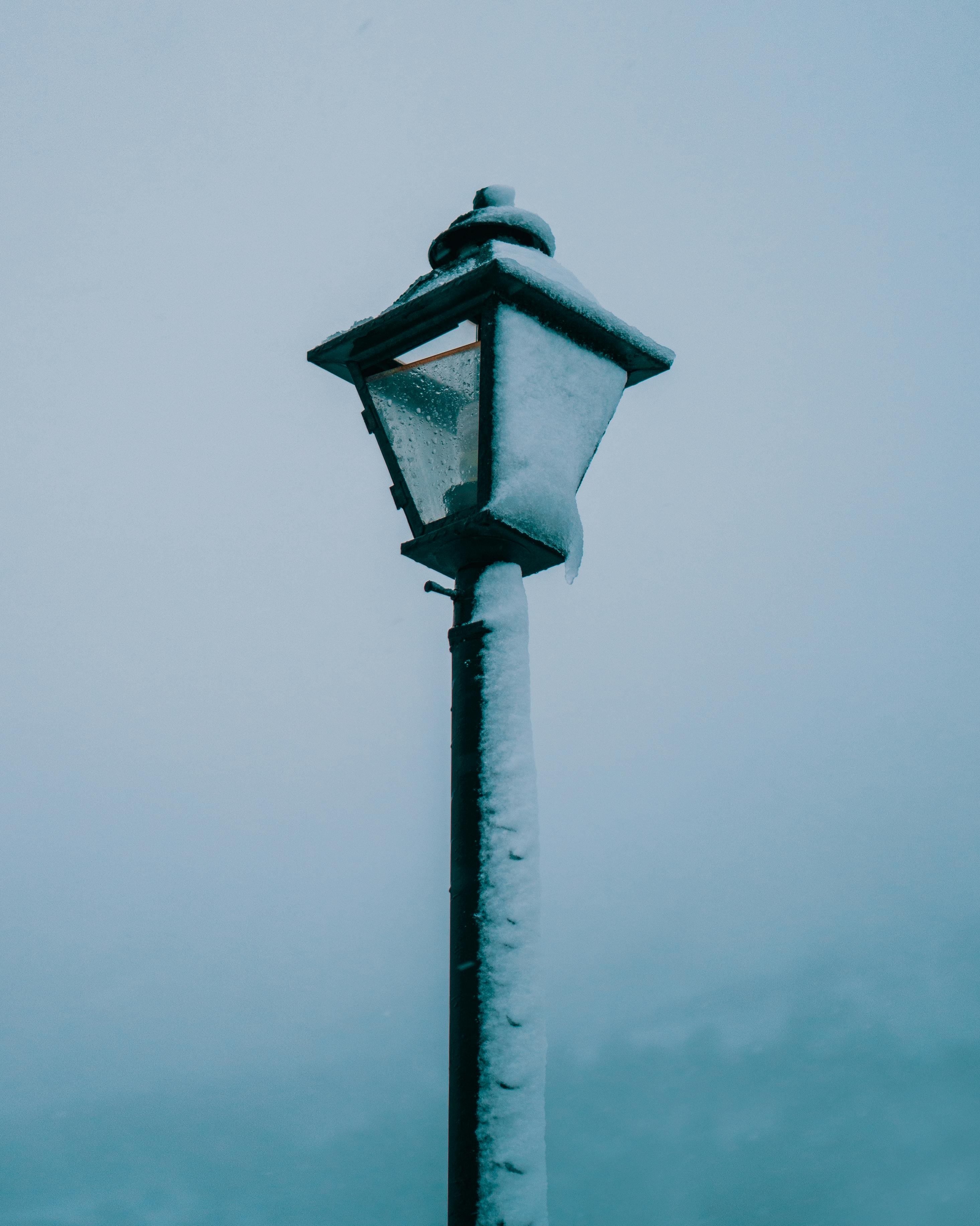 Snow Covered Street Lamp · Free Stock Photo