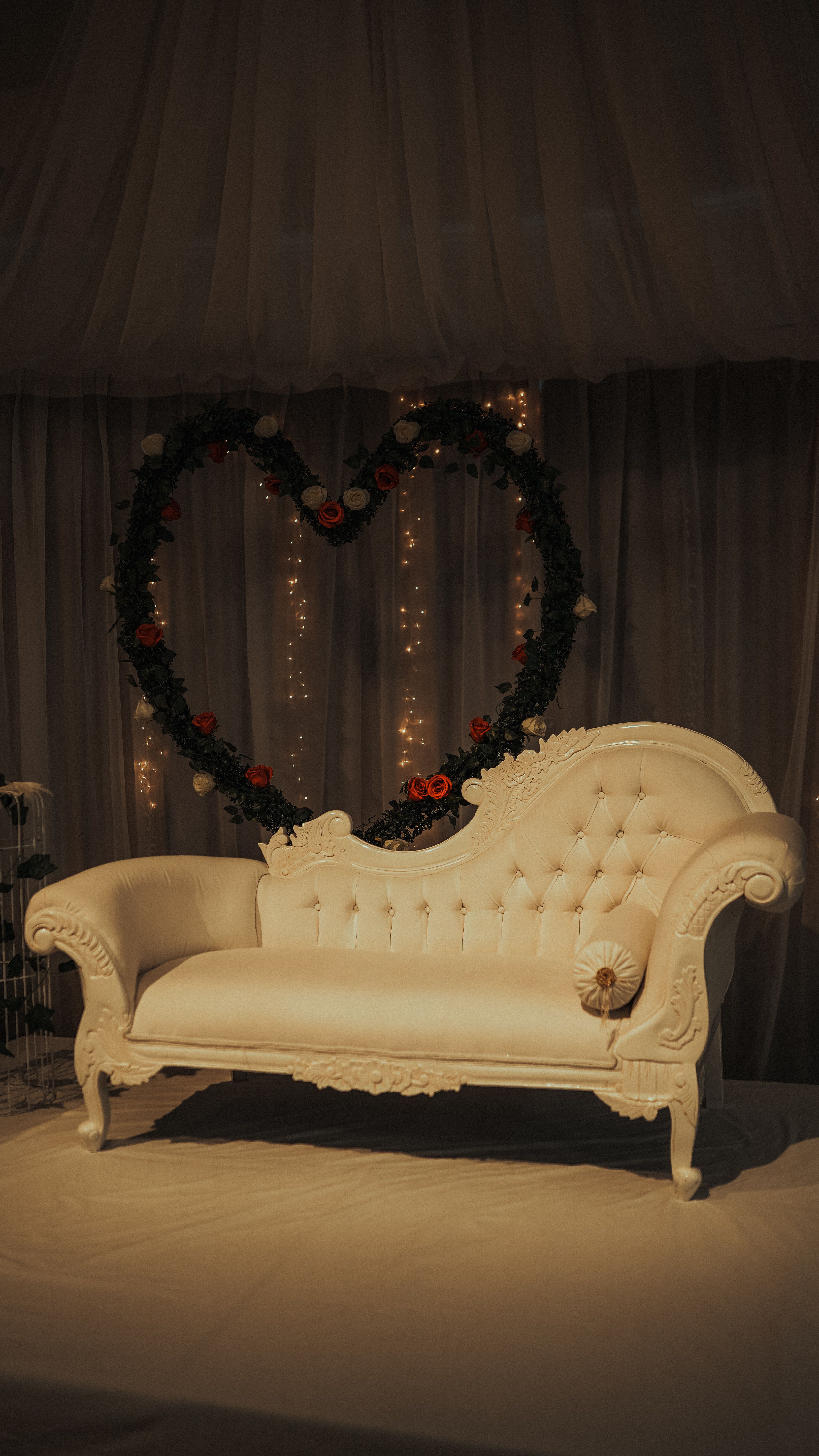 A White Leather Couch on a Stage · Free Stock Photo