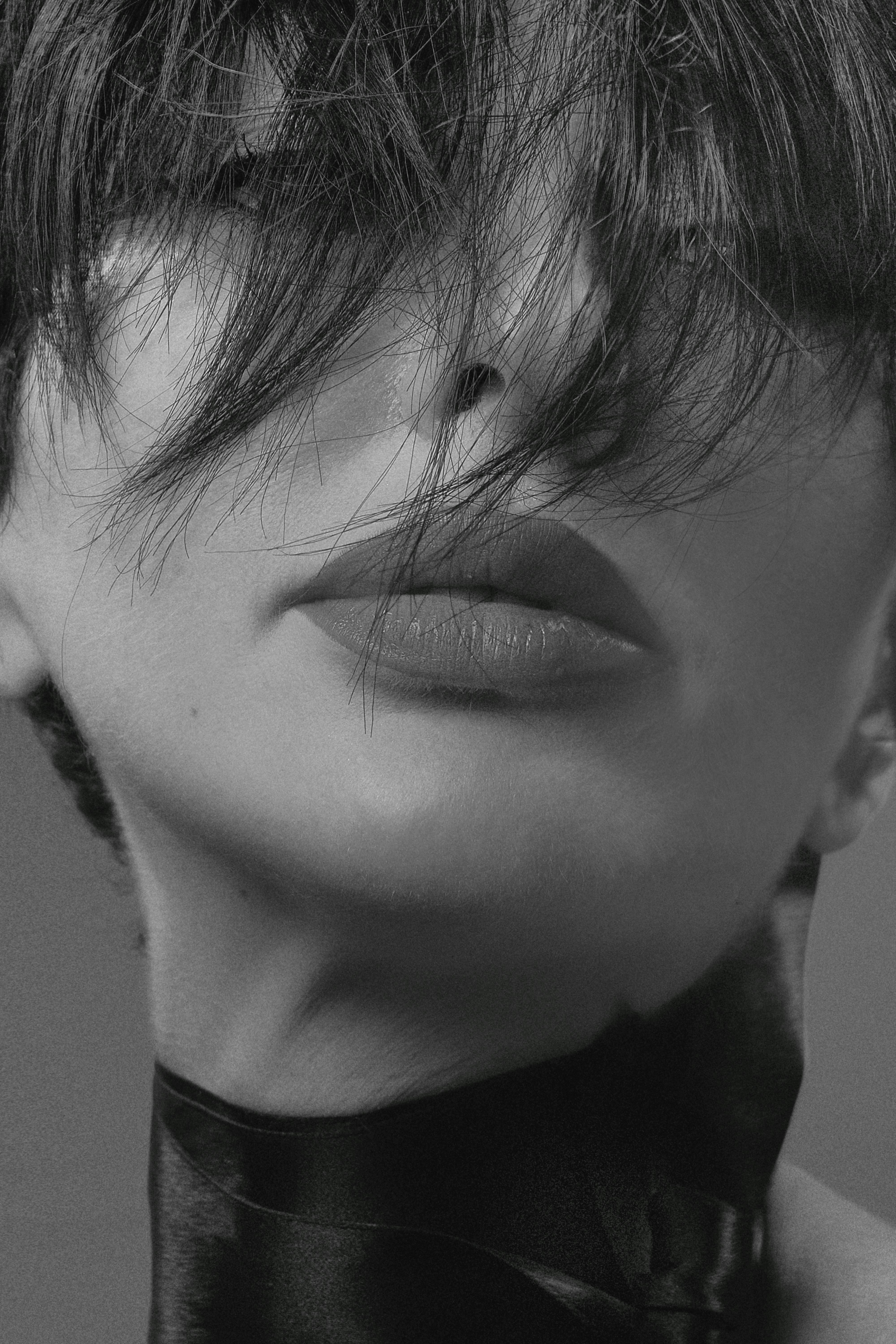 Grayscale Photo of Woman Covered with Hair · Free Stock Photo