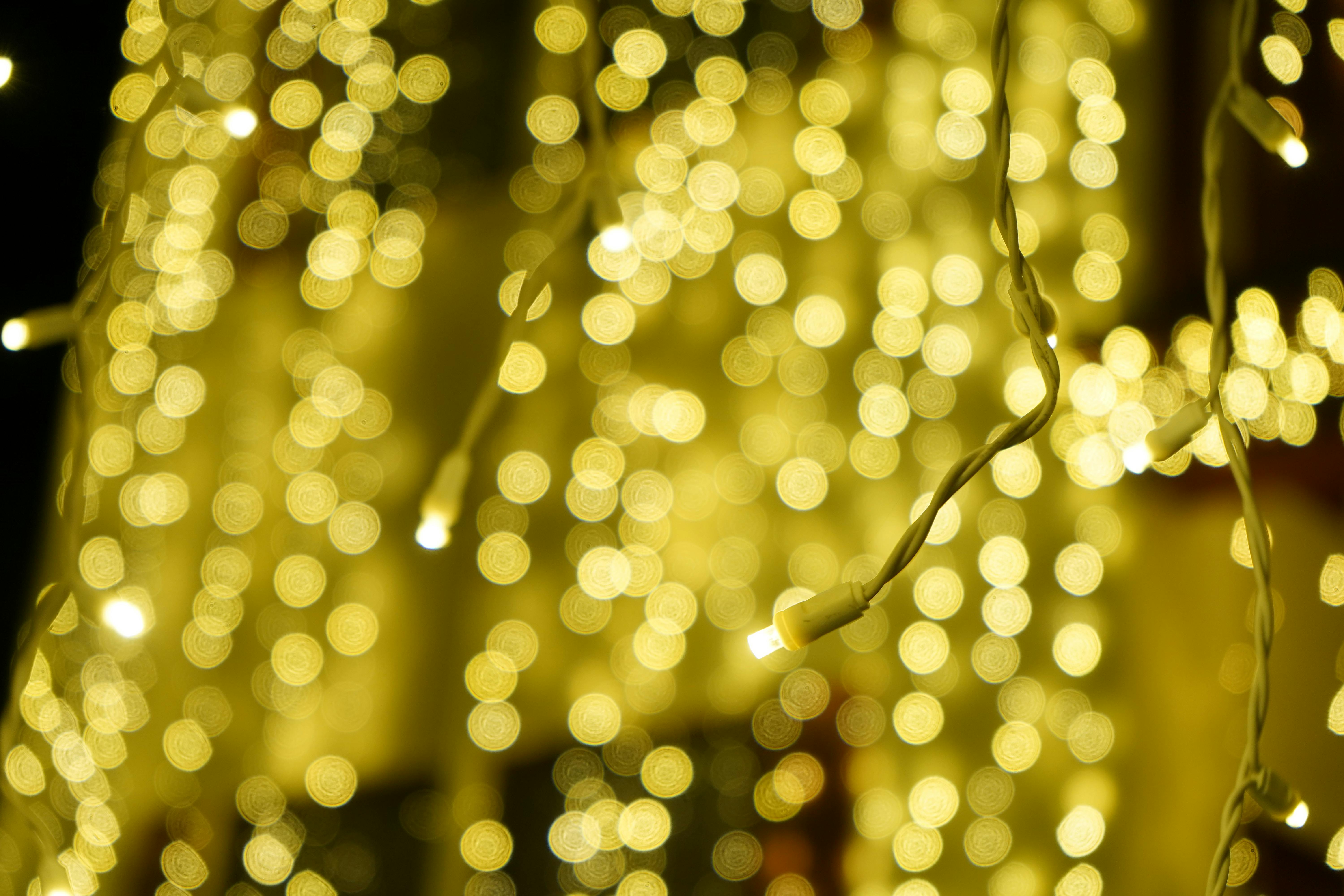 Close Up Shot of String Lights · Free Stock Photo
