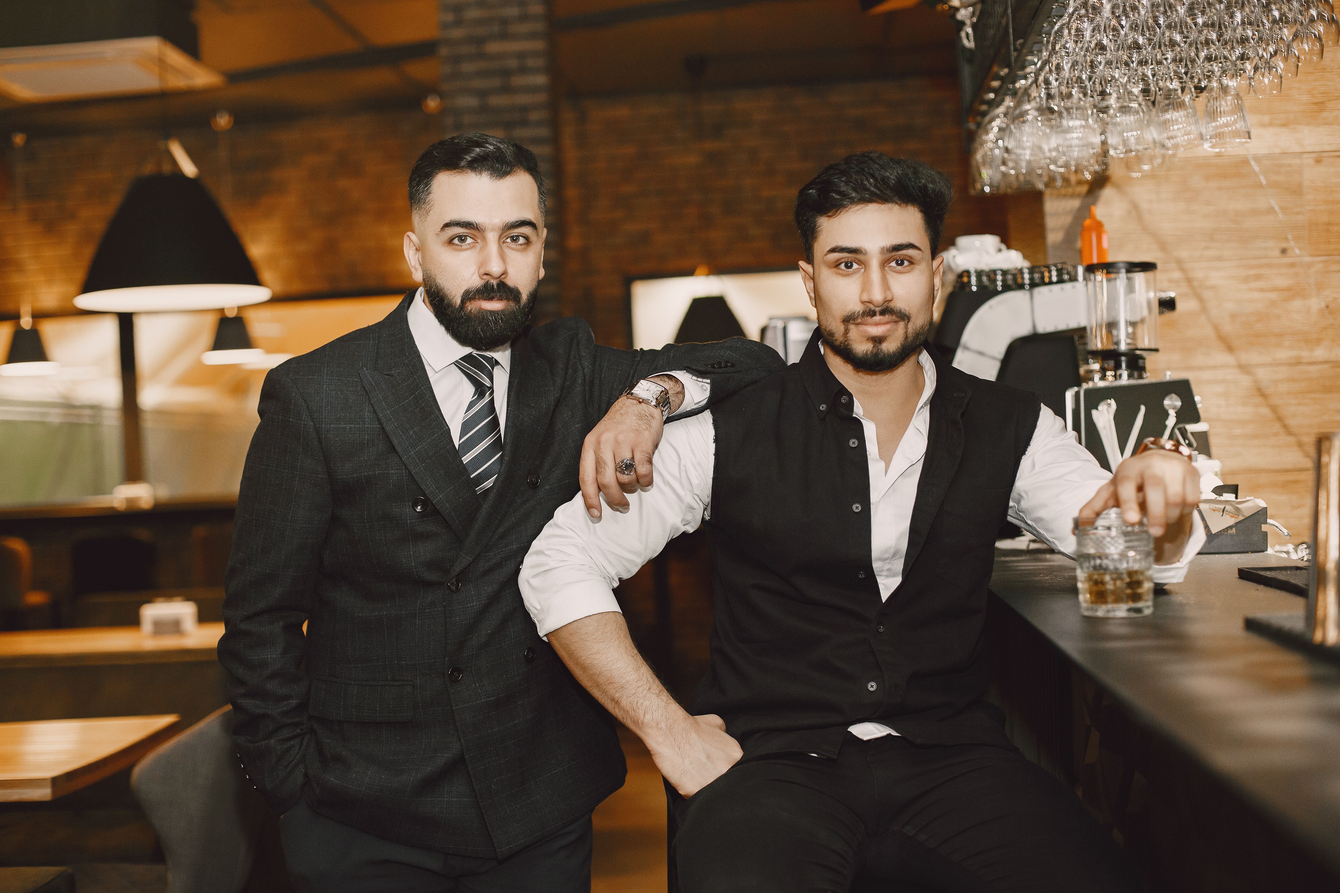 Portrait of Two Men at a Bar · Free Stock Photo