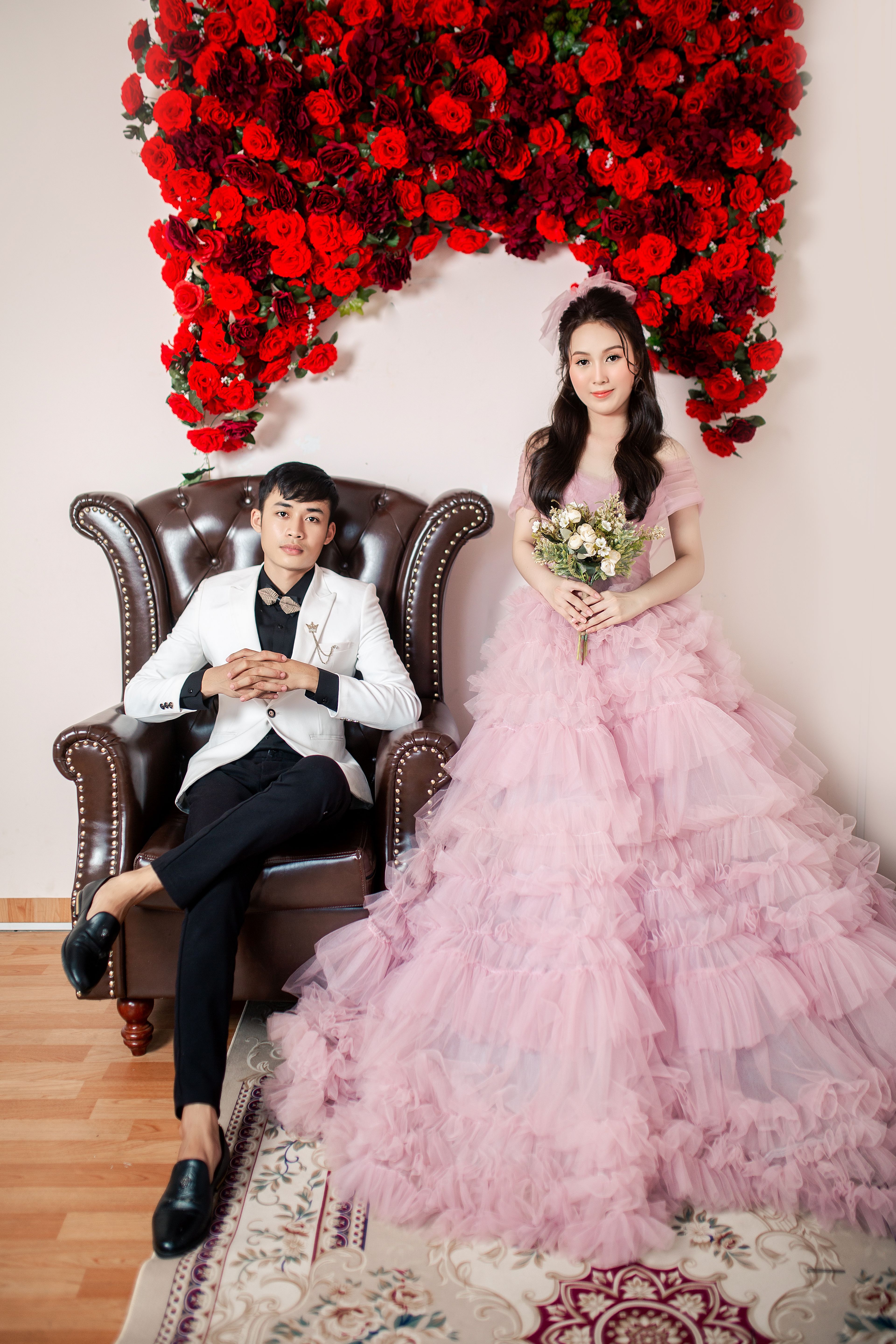 Wedding Portrait in Studio · Free Stock Photo