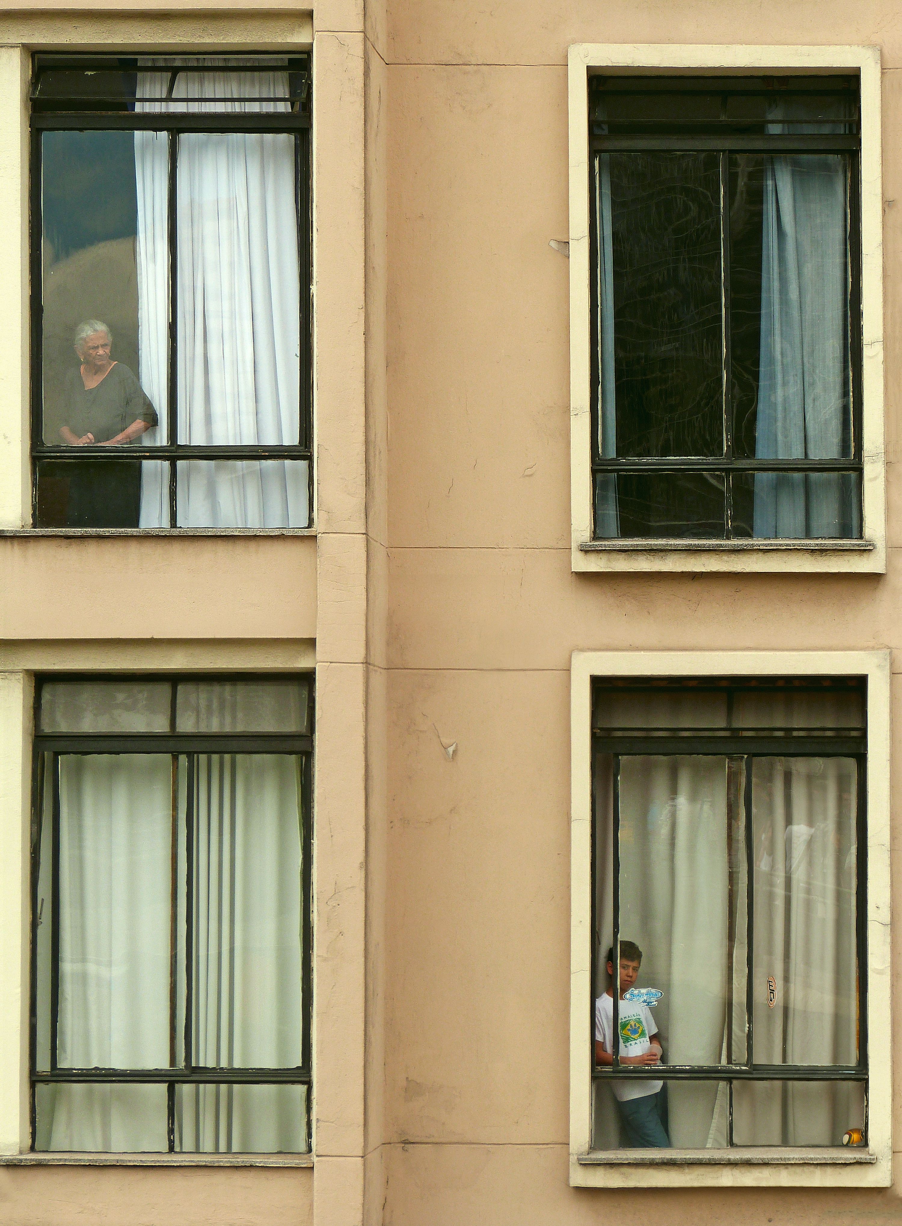 Woman Standing on Window Sill · Free Stock Photo