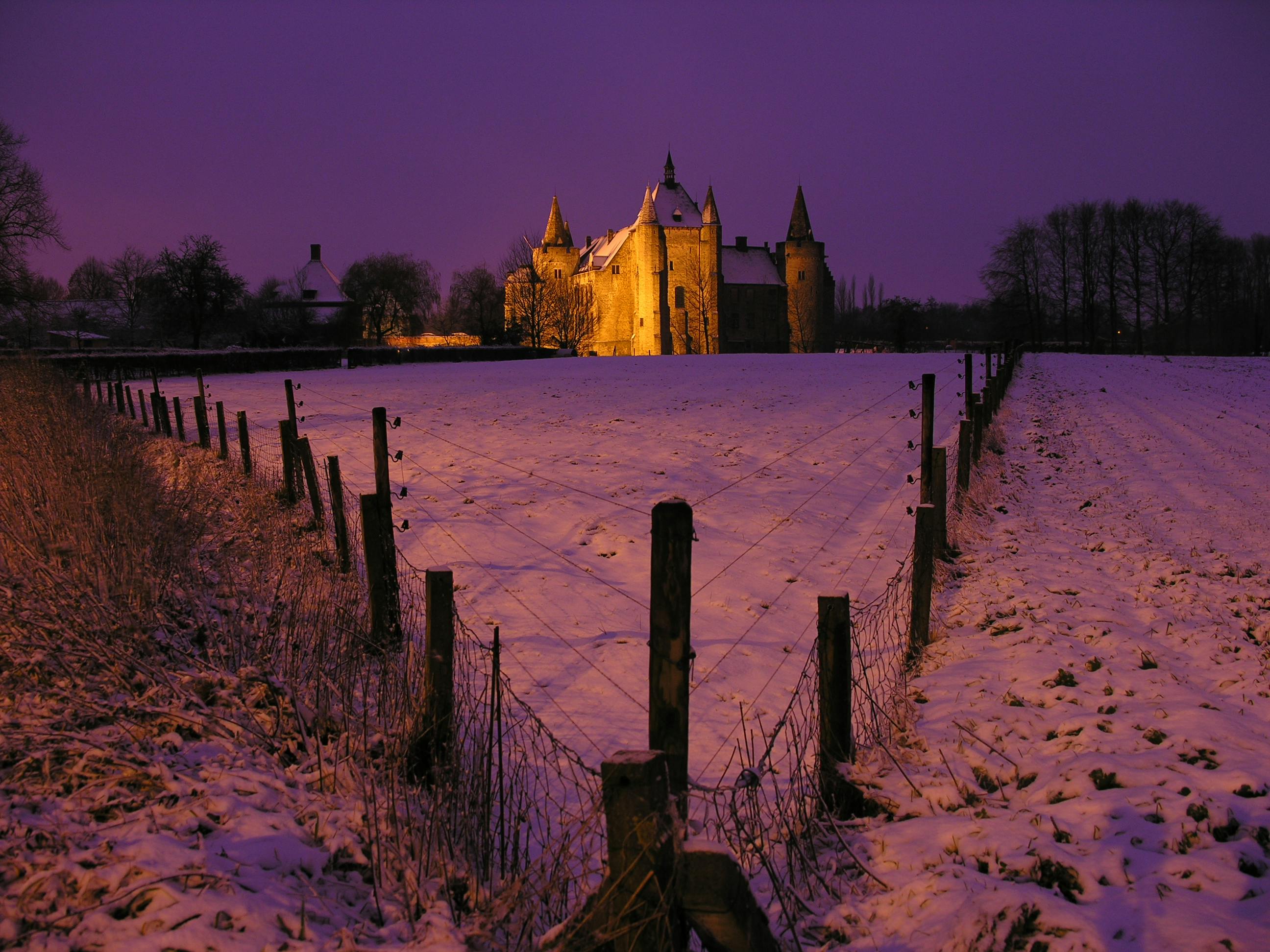 A Castle During Night Time · Free Stock Photo