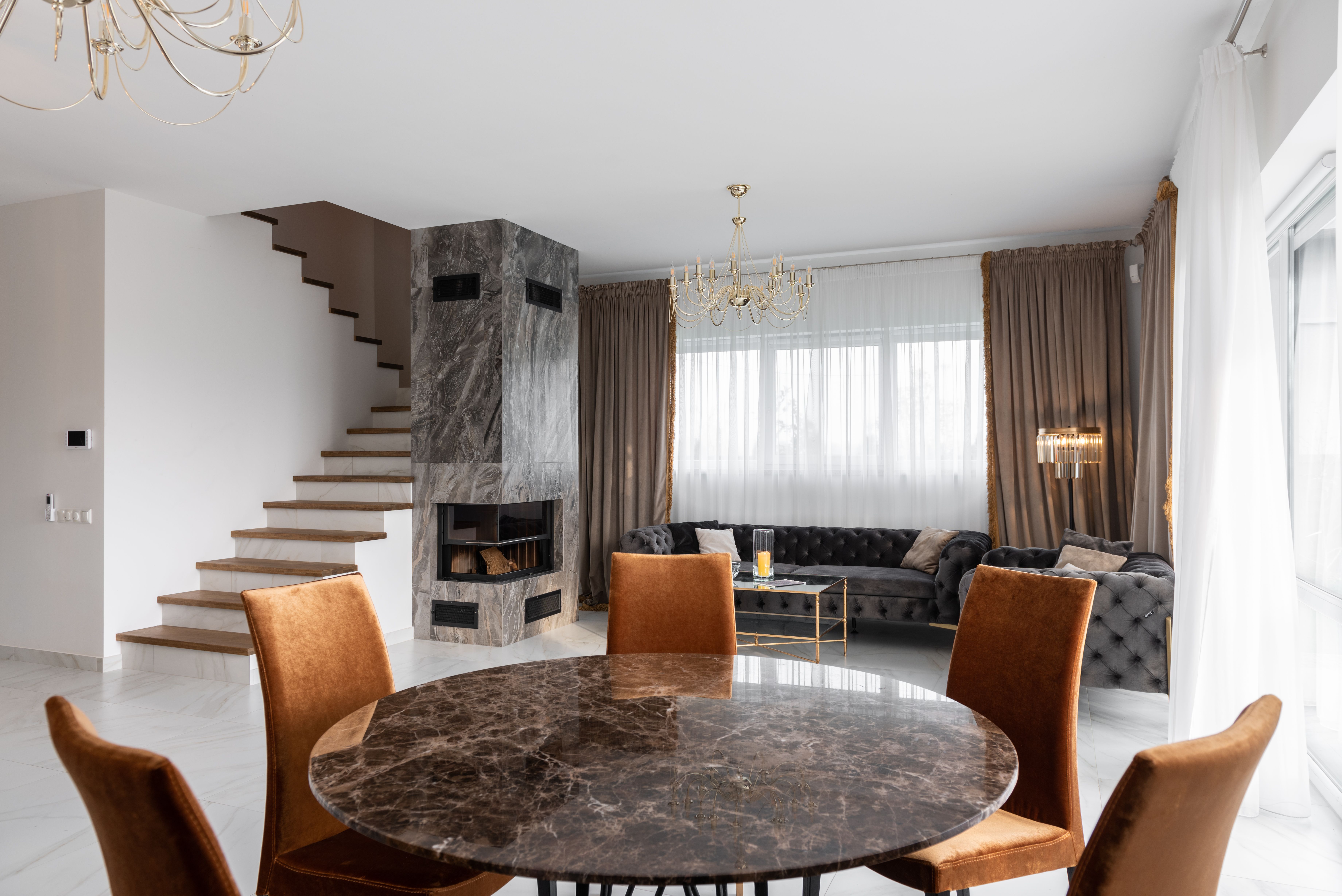Stylish interior of apartment with table · Free Stock Photo