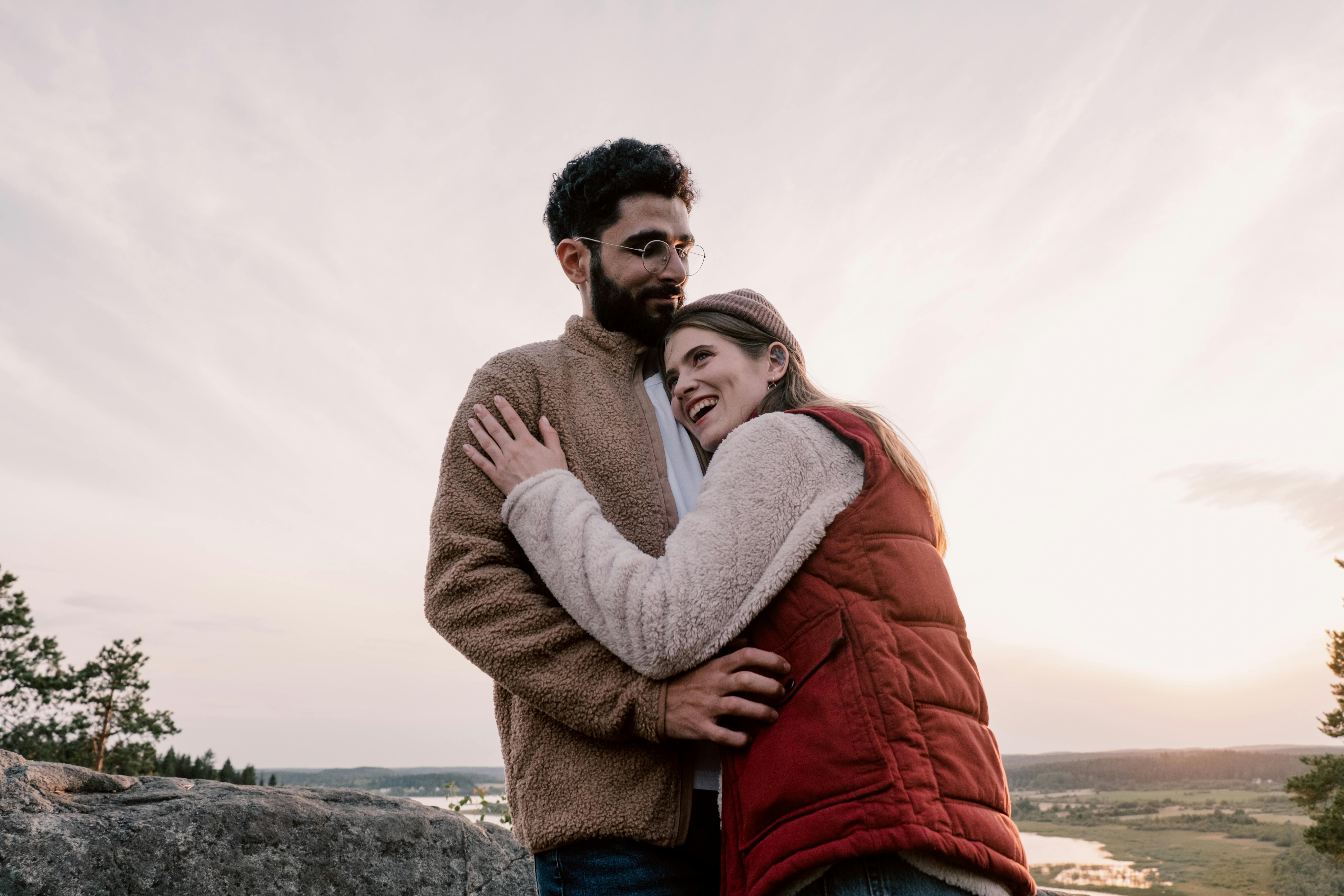 Happy Couple Embracing Each Other · Free Stock Photo