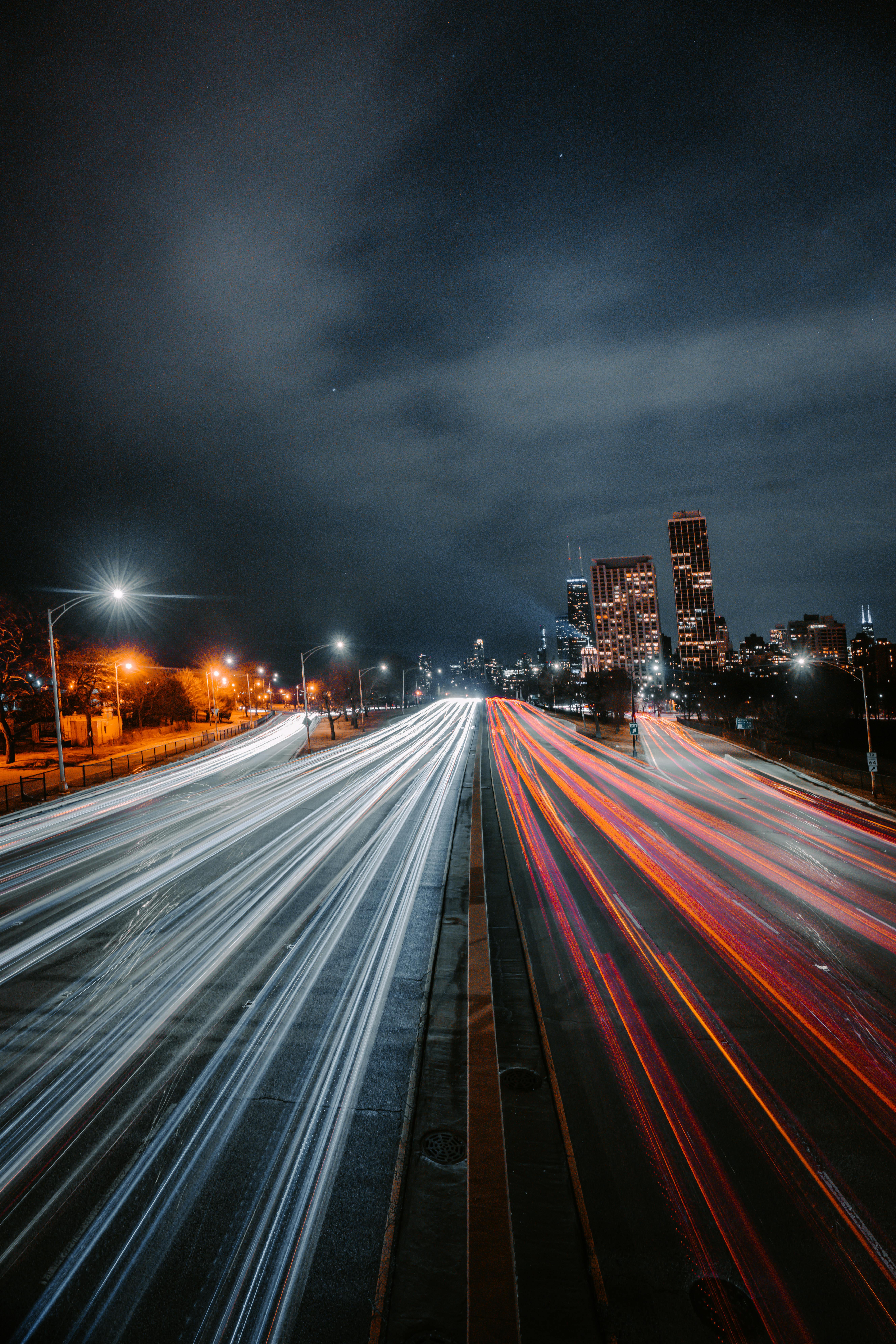 City Highway at Night in Lights · Free Stock Photo