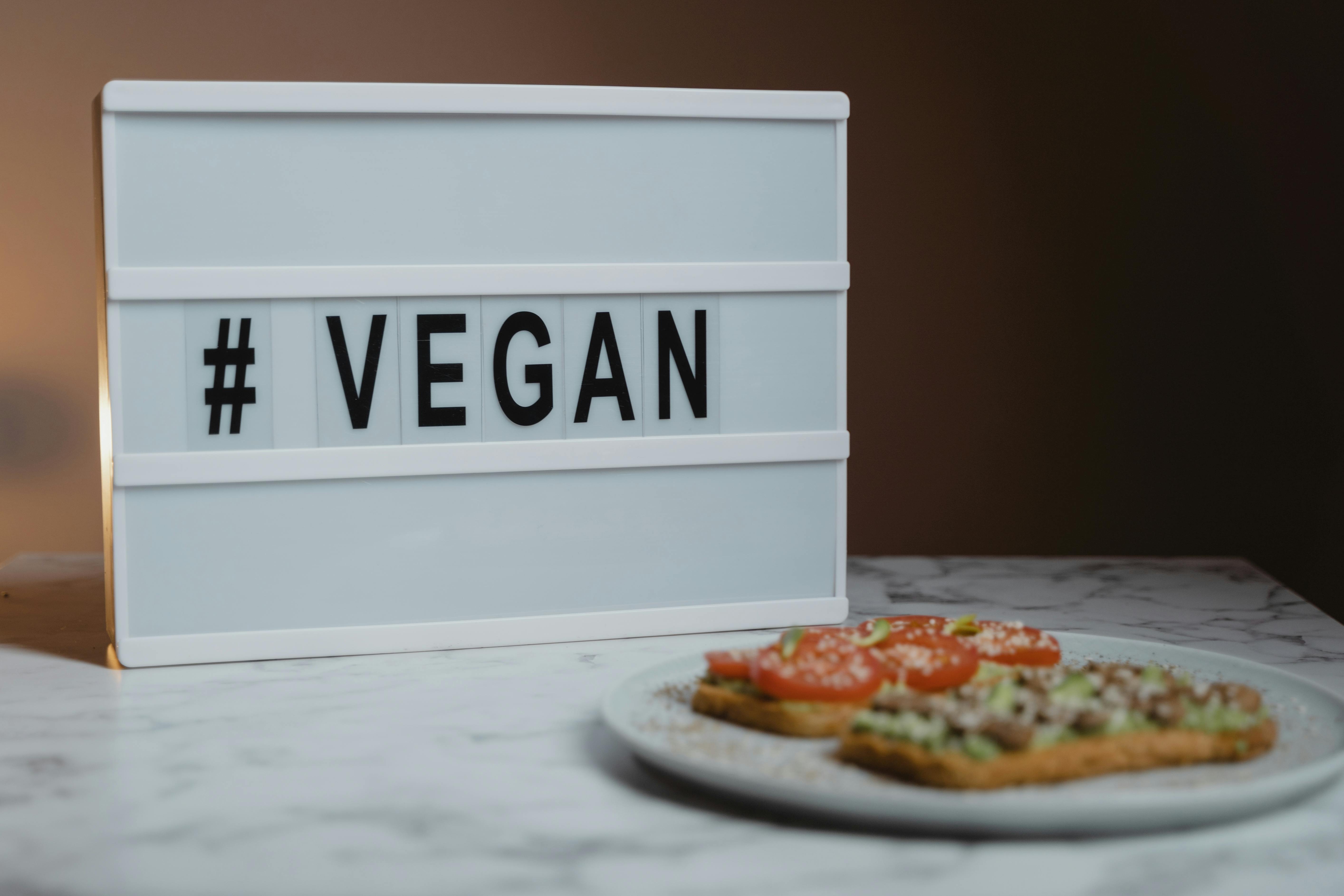 Vegan Signage on the Table · Free Stock Photo