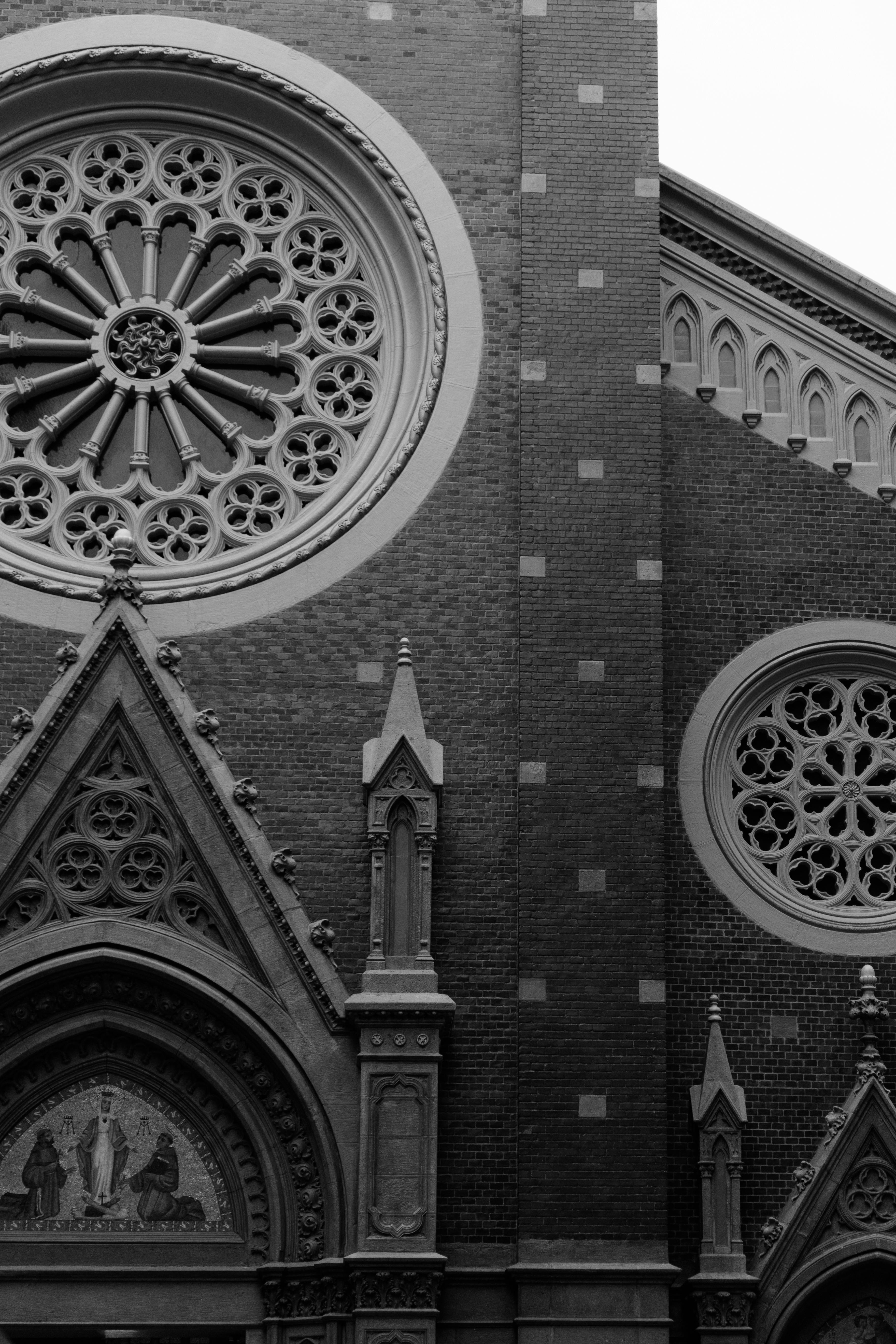 Intricate Windows of a Cathedral · Free Stock Photo