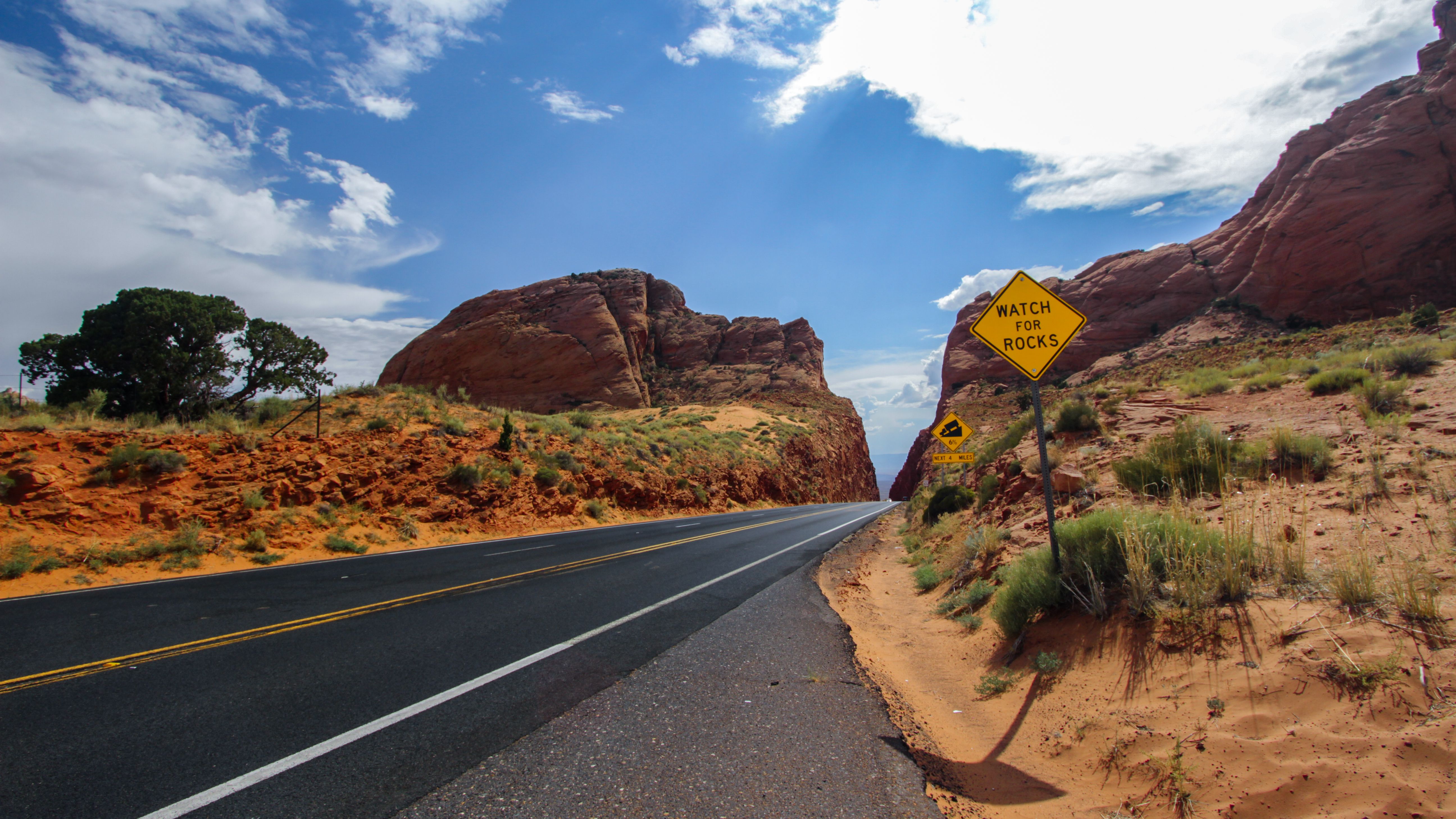 Landscape Photography of Rock Formation Near Highway · Free Stock Photo