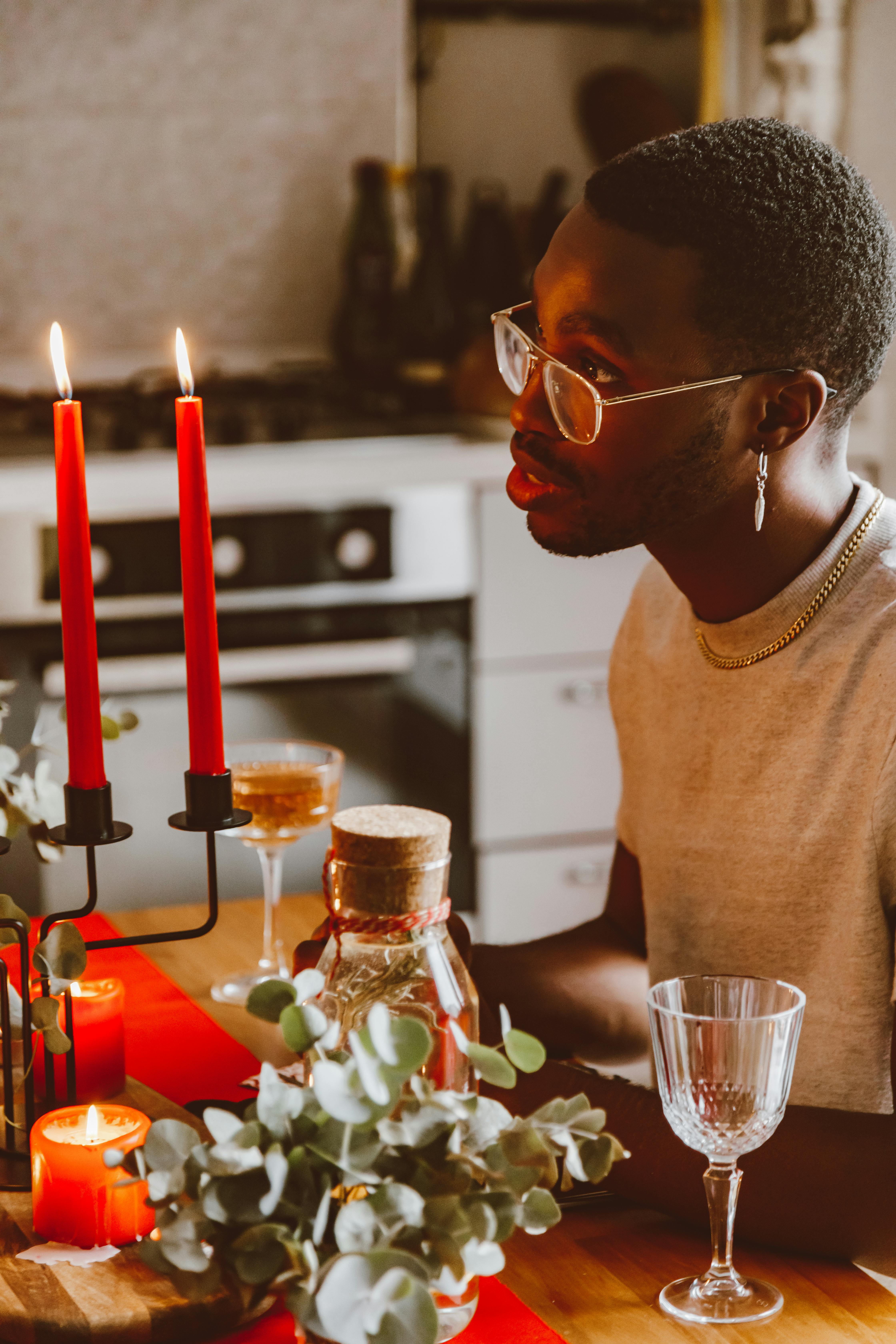 A Man Sitting in the Dining Table · Free Stock Photo