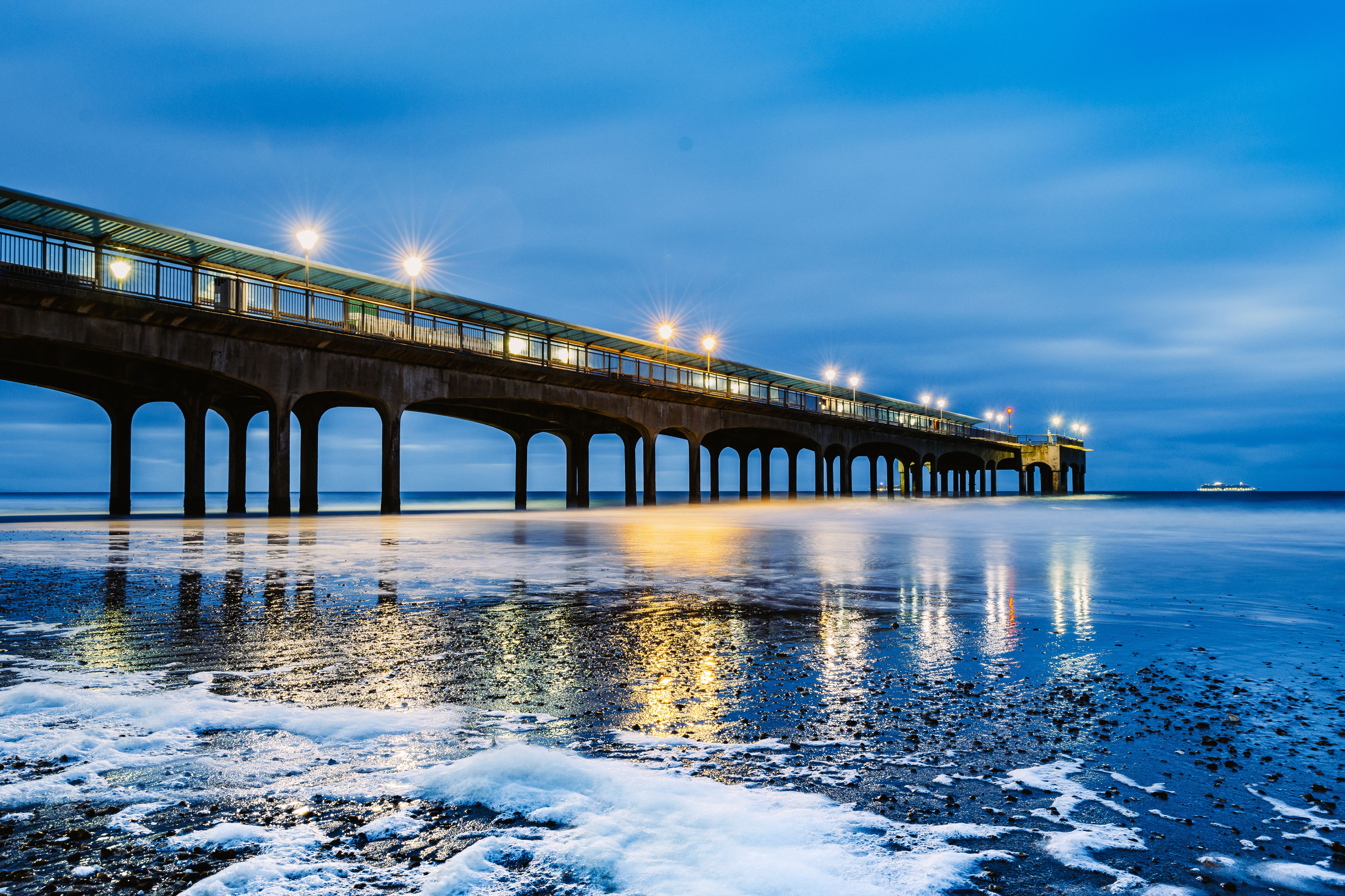 Wide Angle Shot of Boscombe Pier in Bournemouth · Free Stock Photo