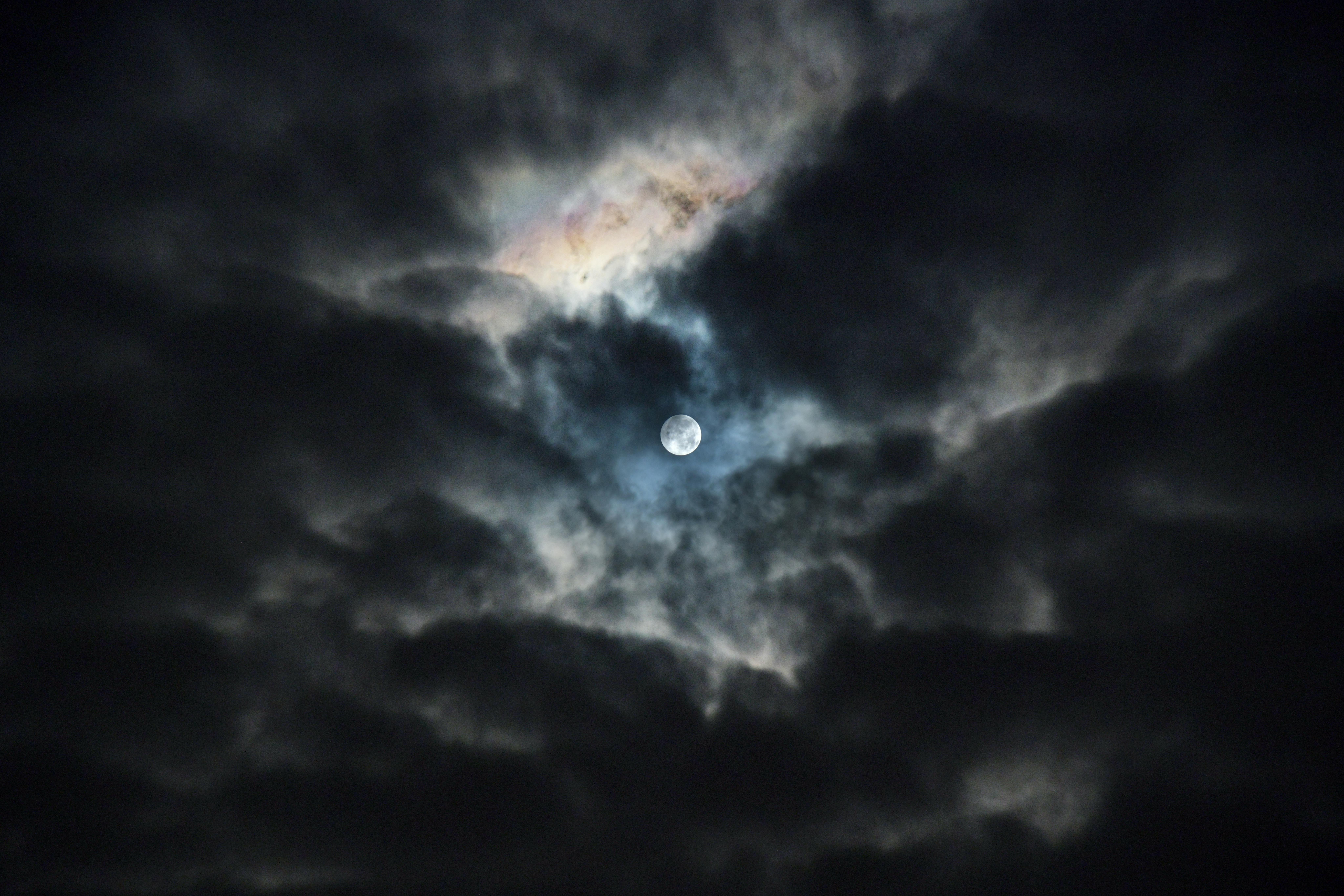 Photography of Moon Behind Clouds · Free Stock Photo