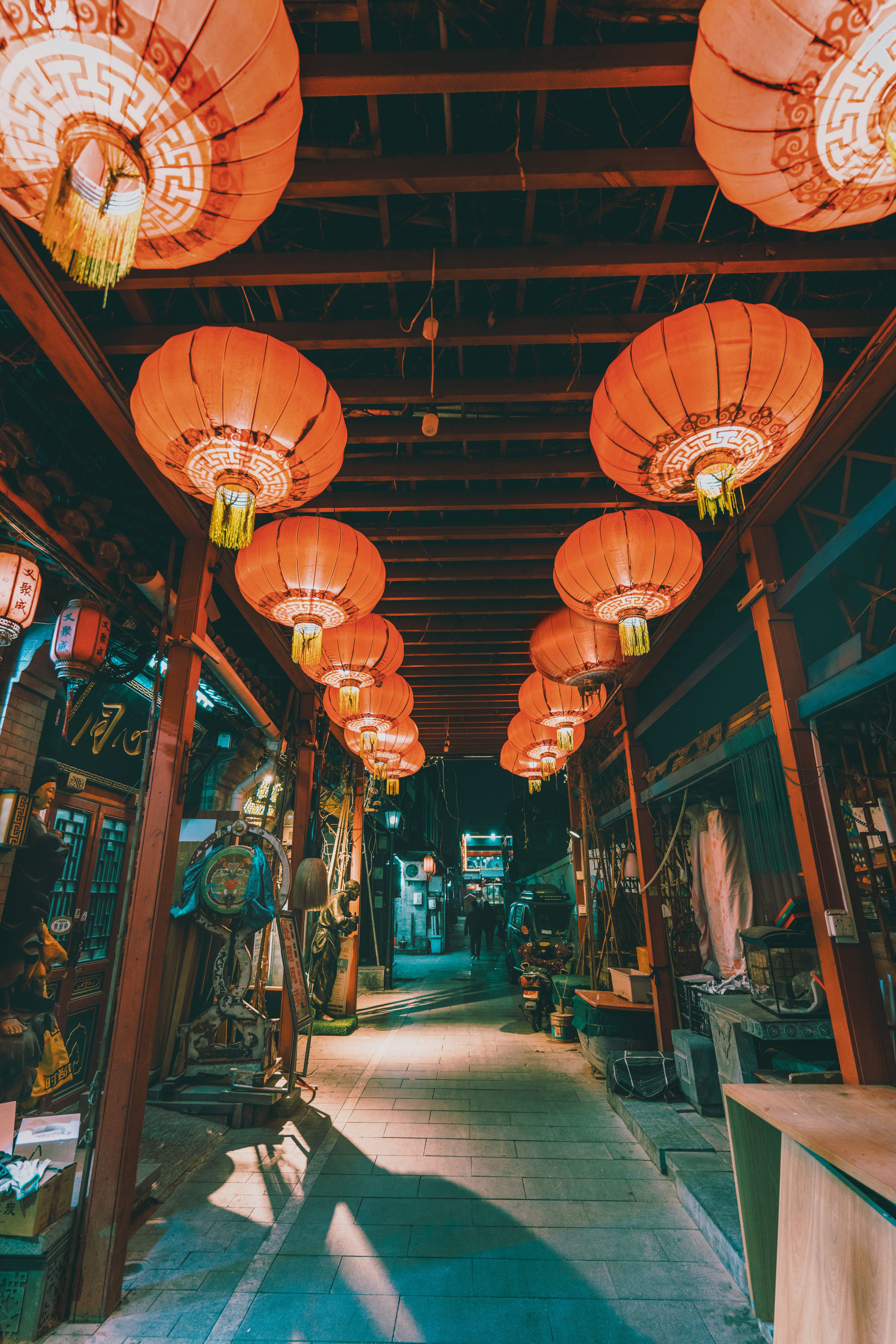Low-Angle Shot of Chinese Lanterns Hanging on the Ceiling · Free Stock ...