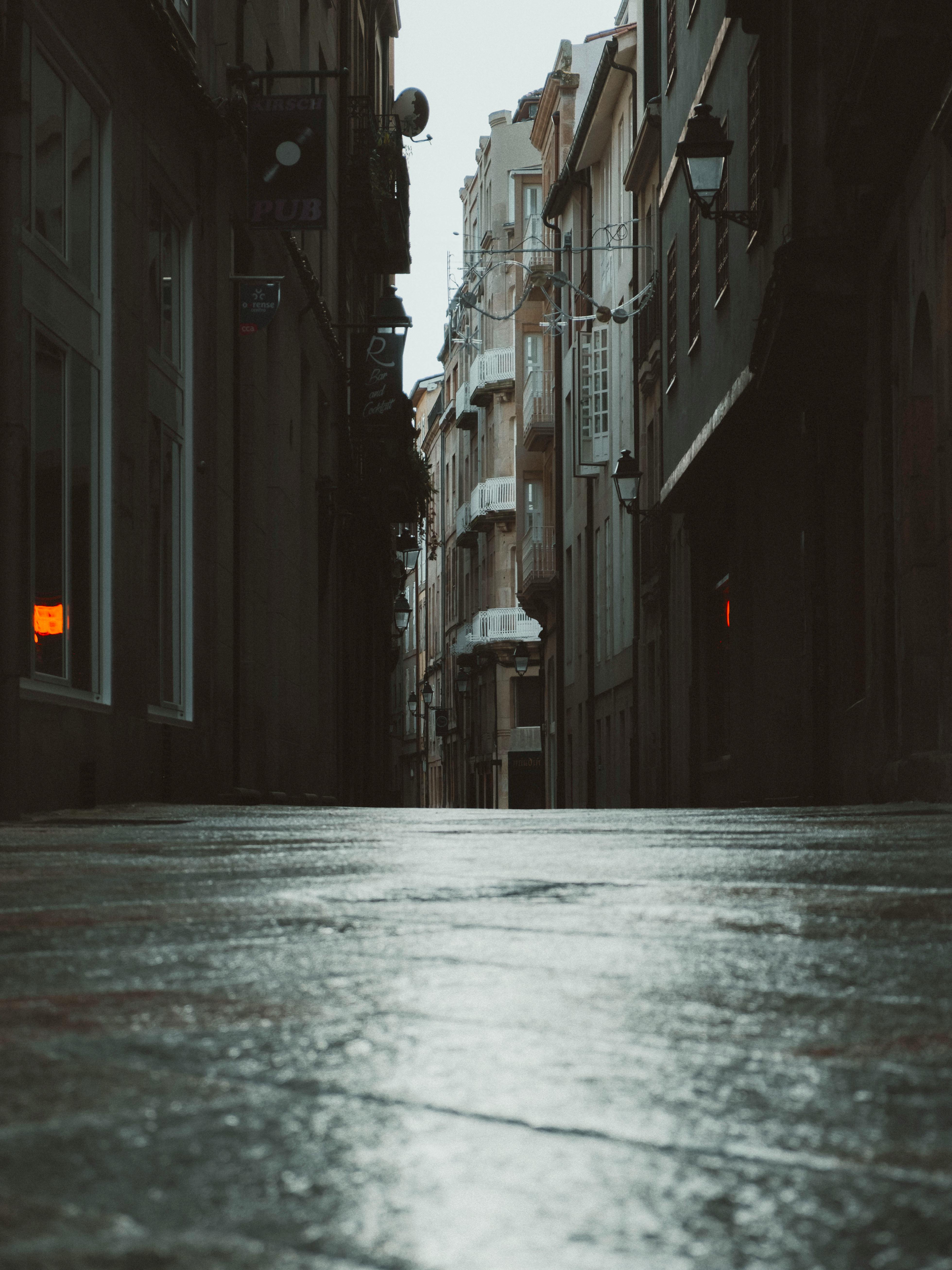 Empty Street Between Buildings · Free Stock Photo