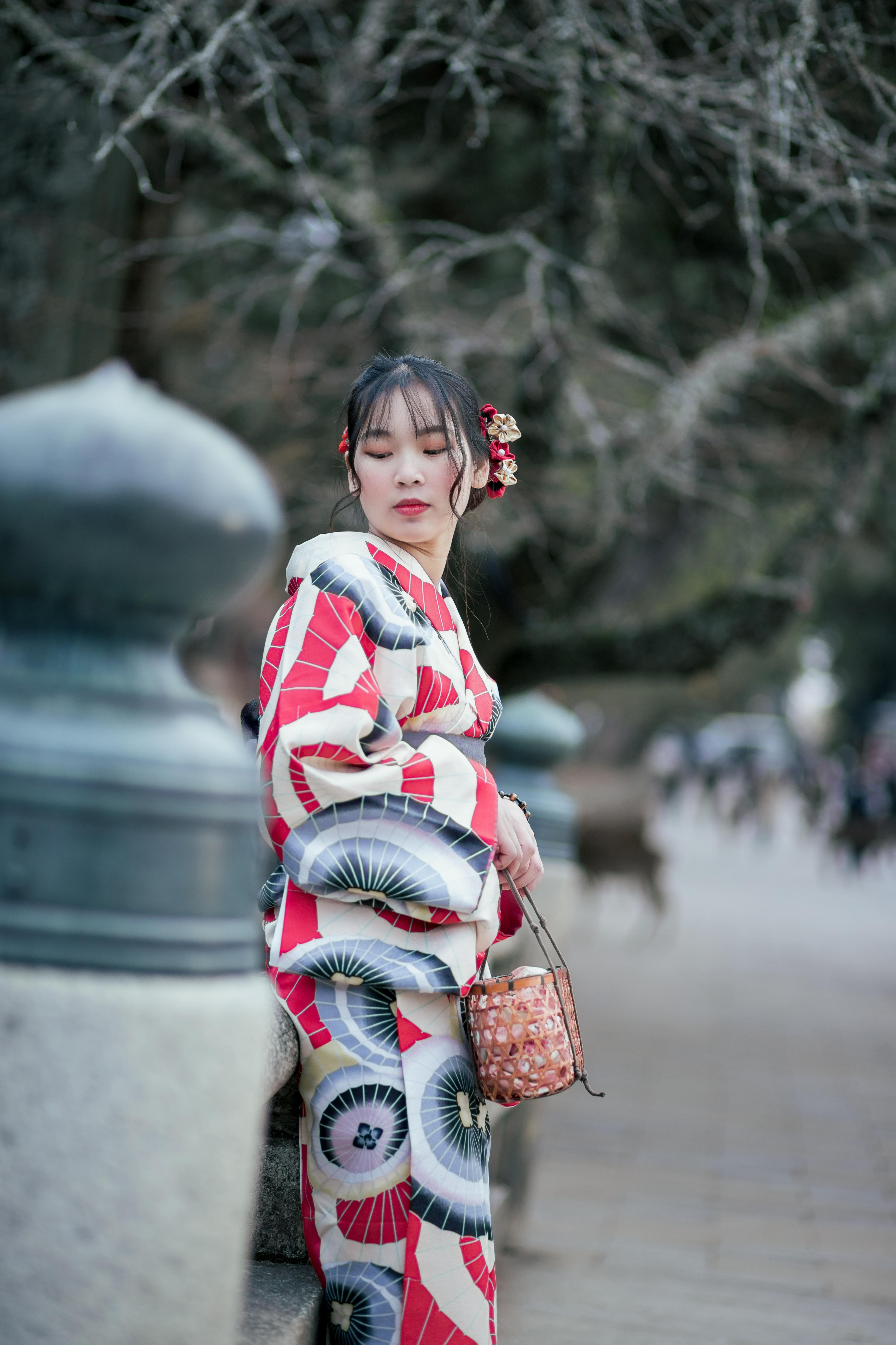 Woman Wearing Traditional Clothing on City Street · Free Stock Photo