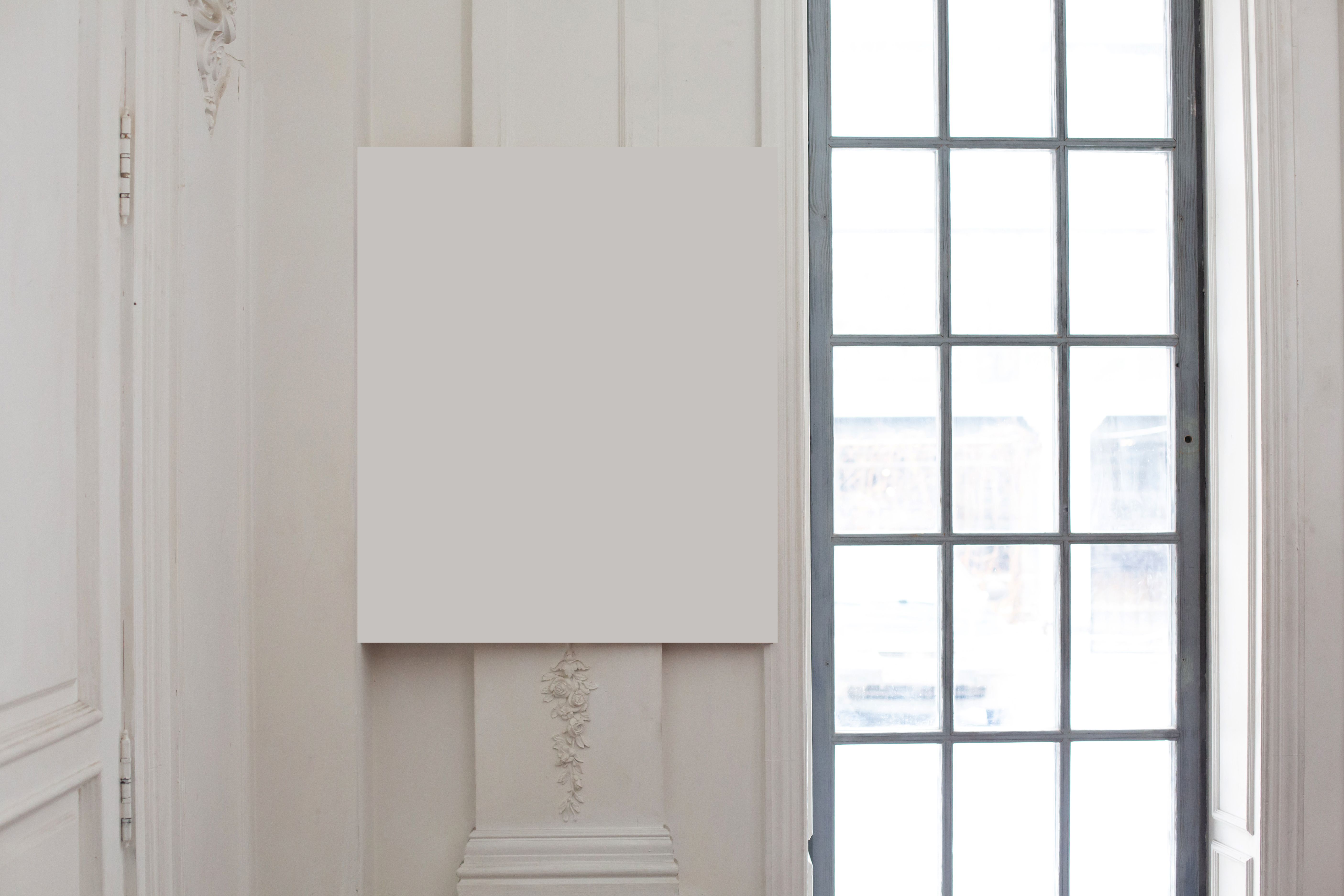 Mock up poster near window · Free Stock Photo