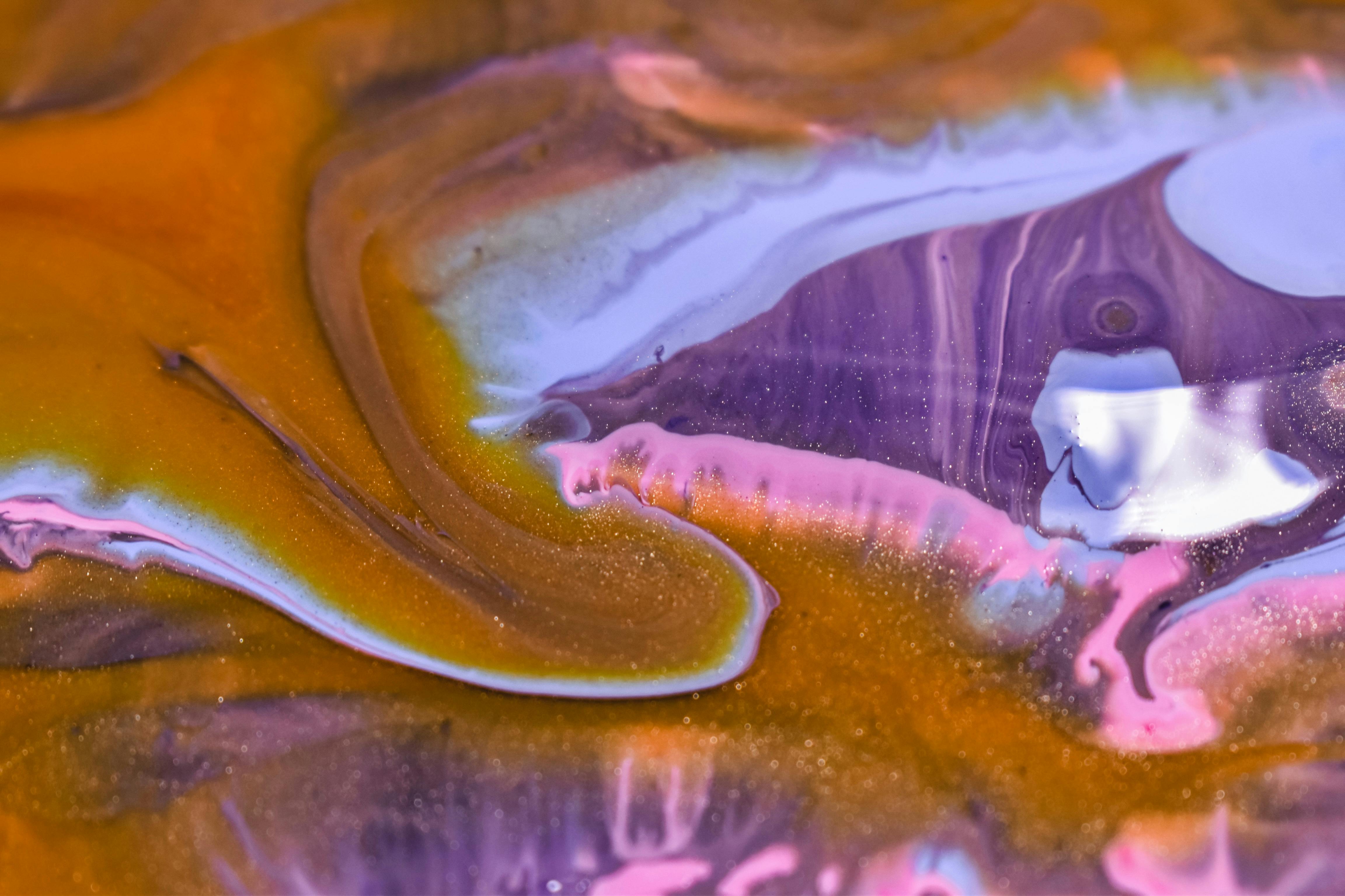 Abstract Art Painting in Close-up Shot · Free Stock Photo