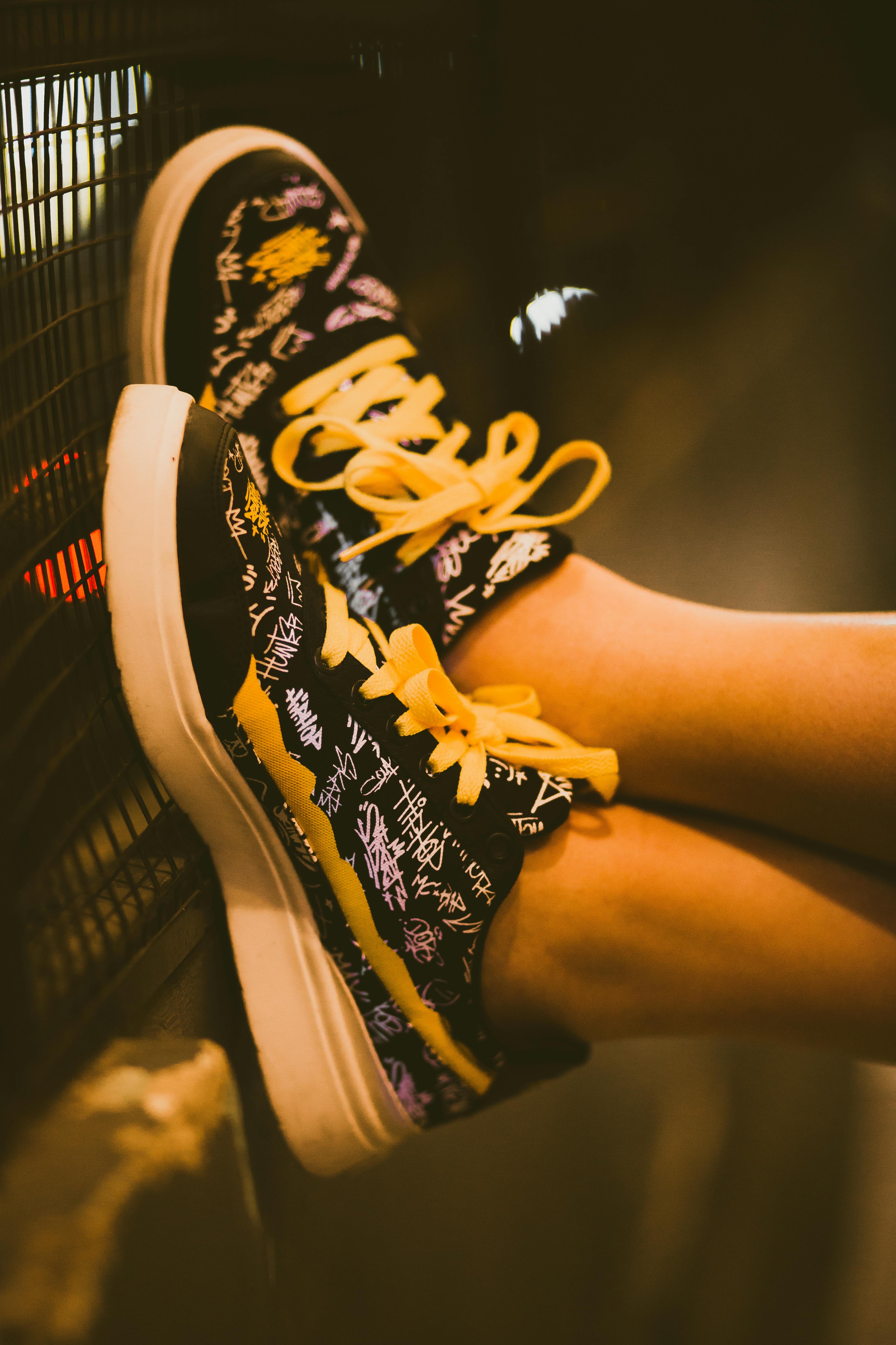 Hanging Yellow Converse High-top Sneakers · Free Stock Photo