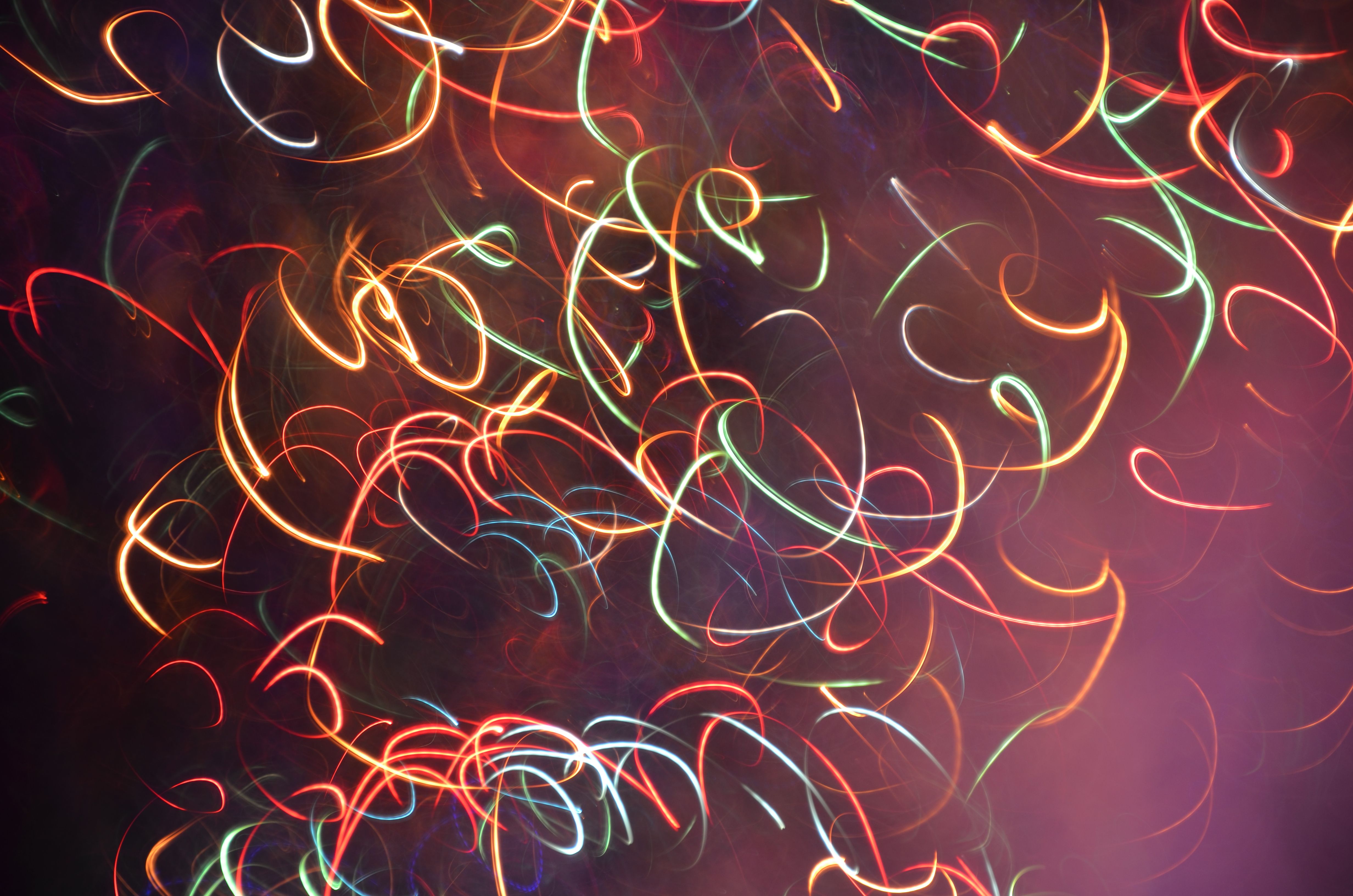 Neon Lights on Black Background · Free Stock Photo