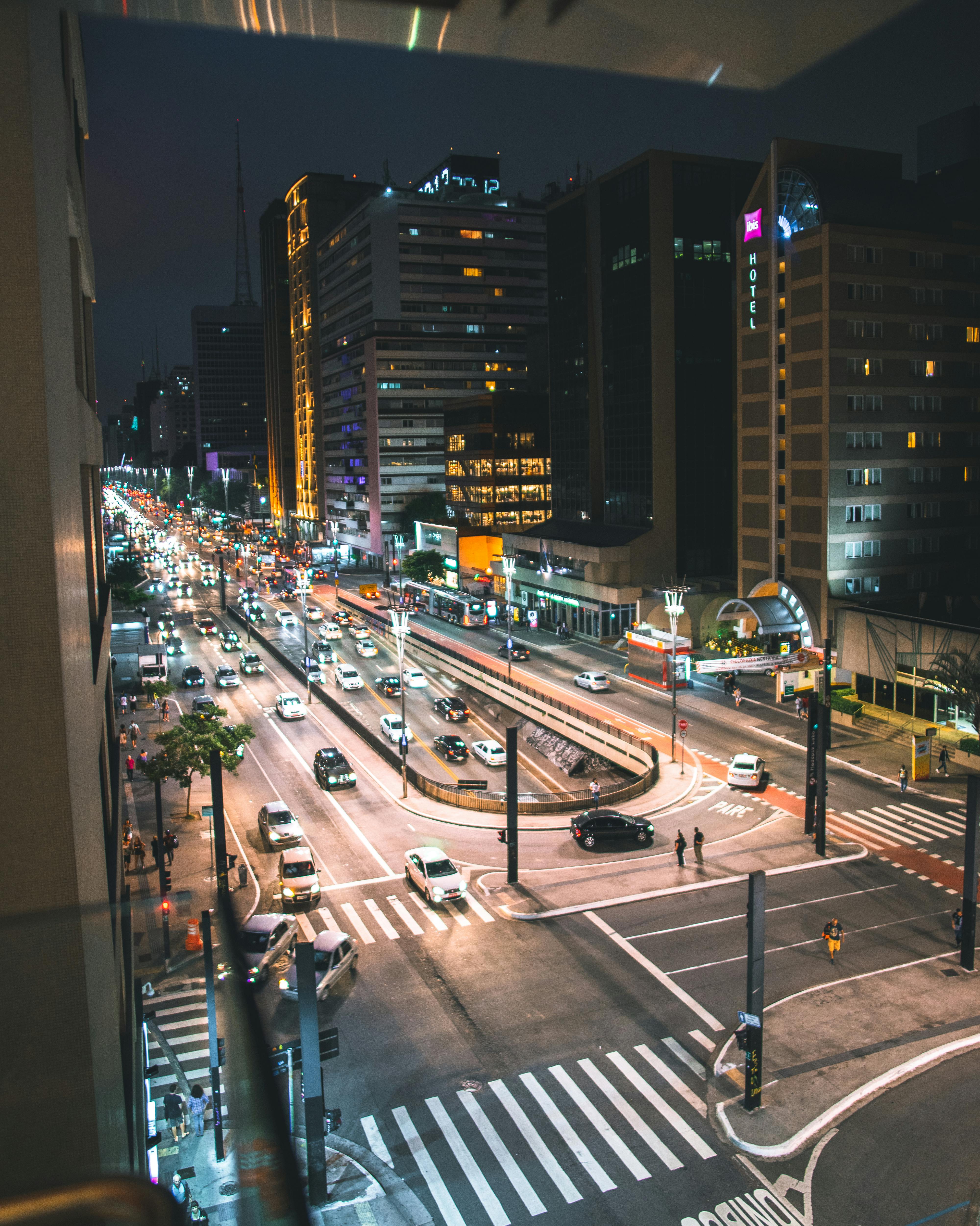 Cars on Road during Night Time · Free Stock Photo