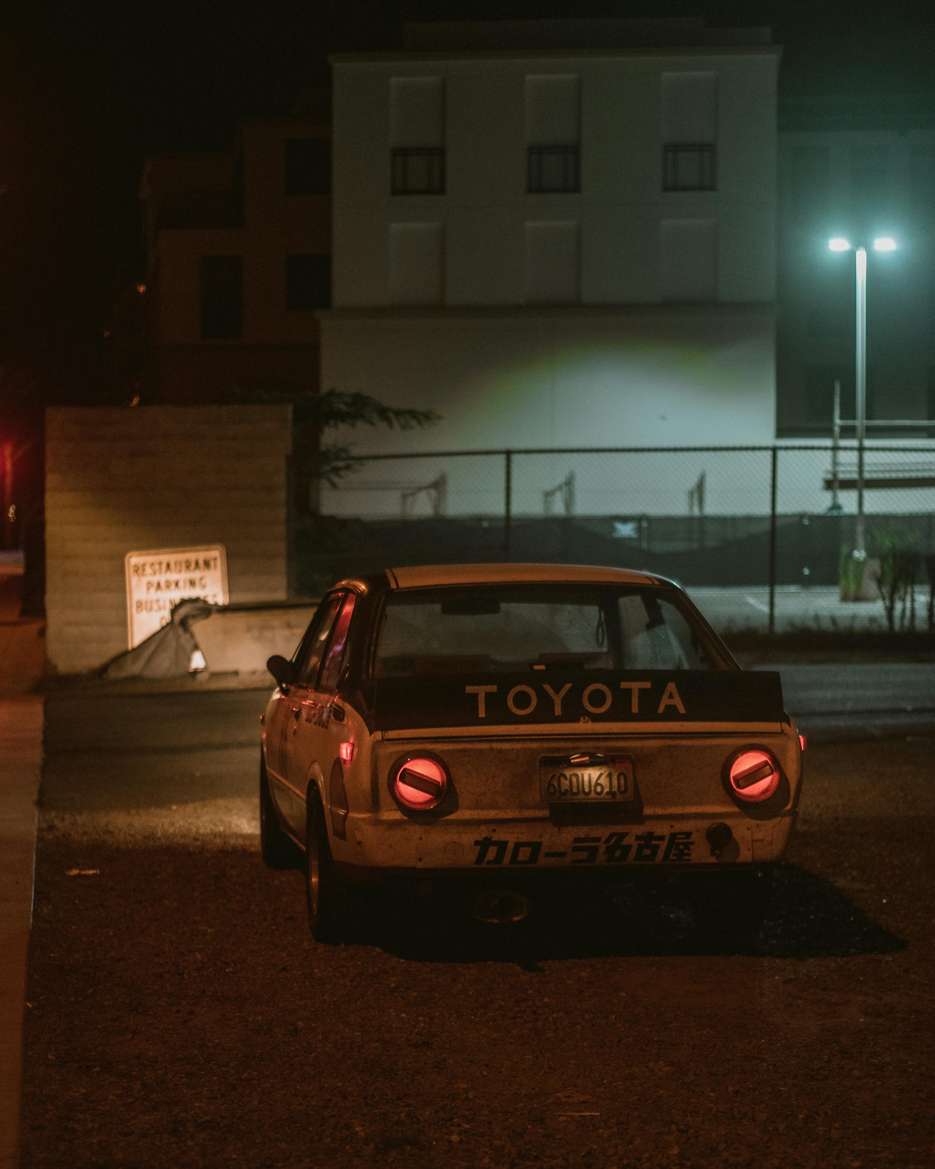 A Toyota Car during the Night · Free Stock Photo
