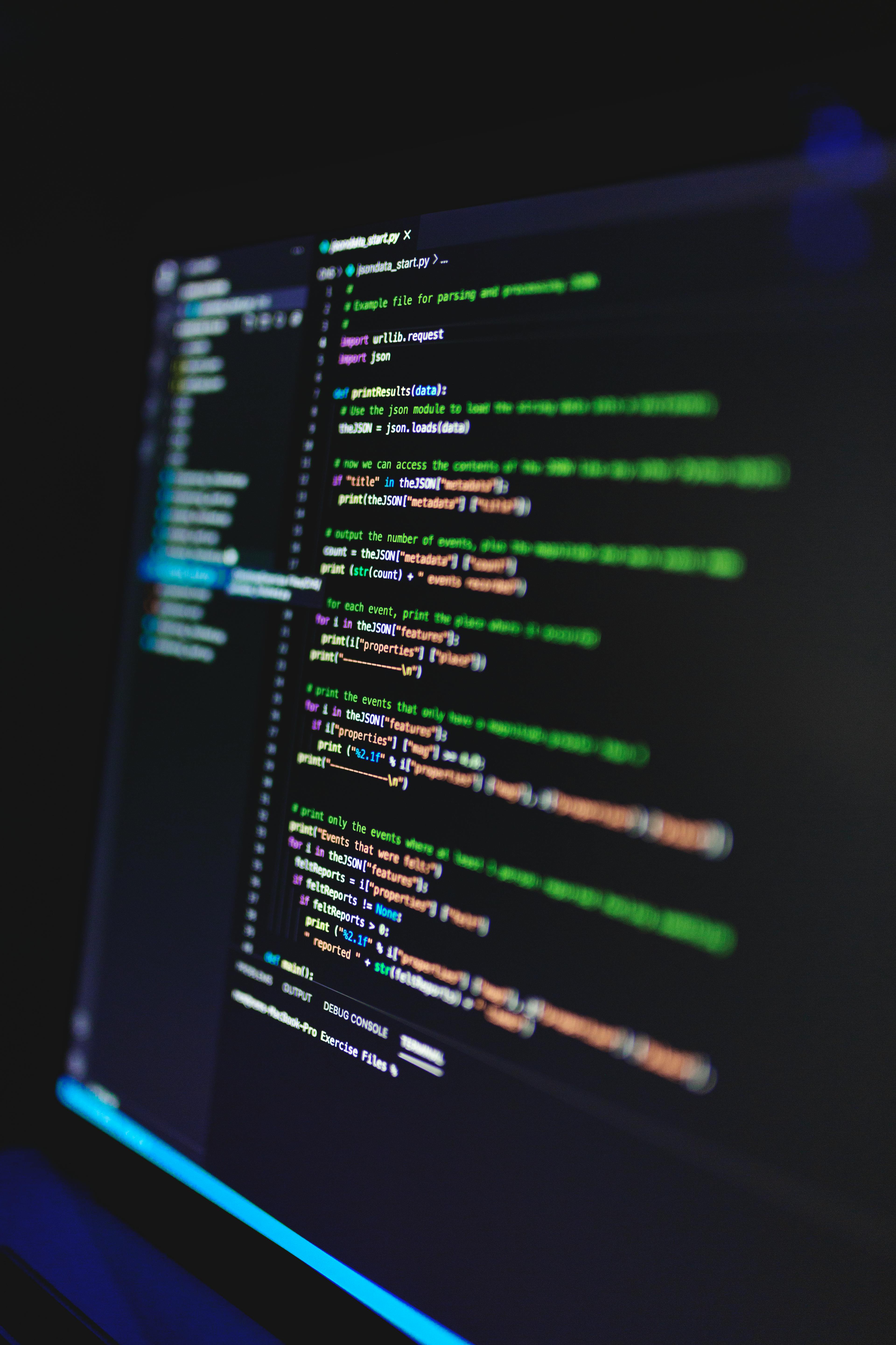 Code on Screen · Free Stock Photo
