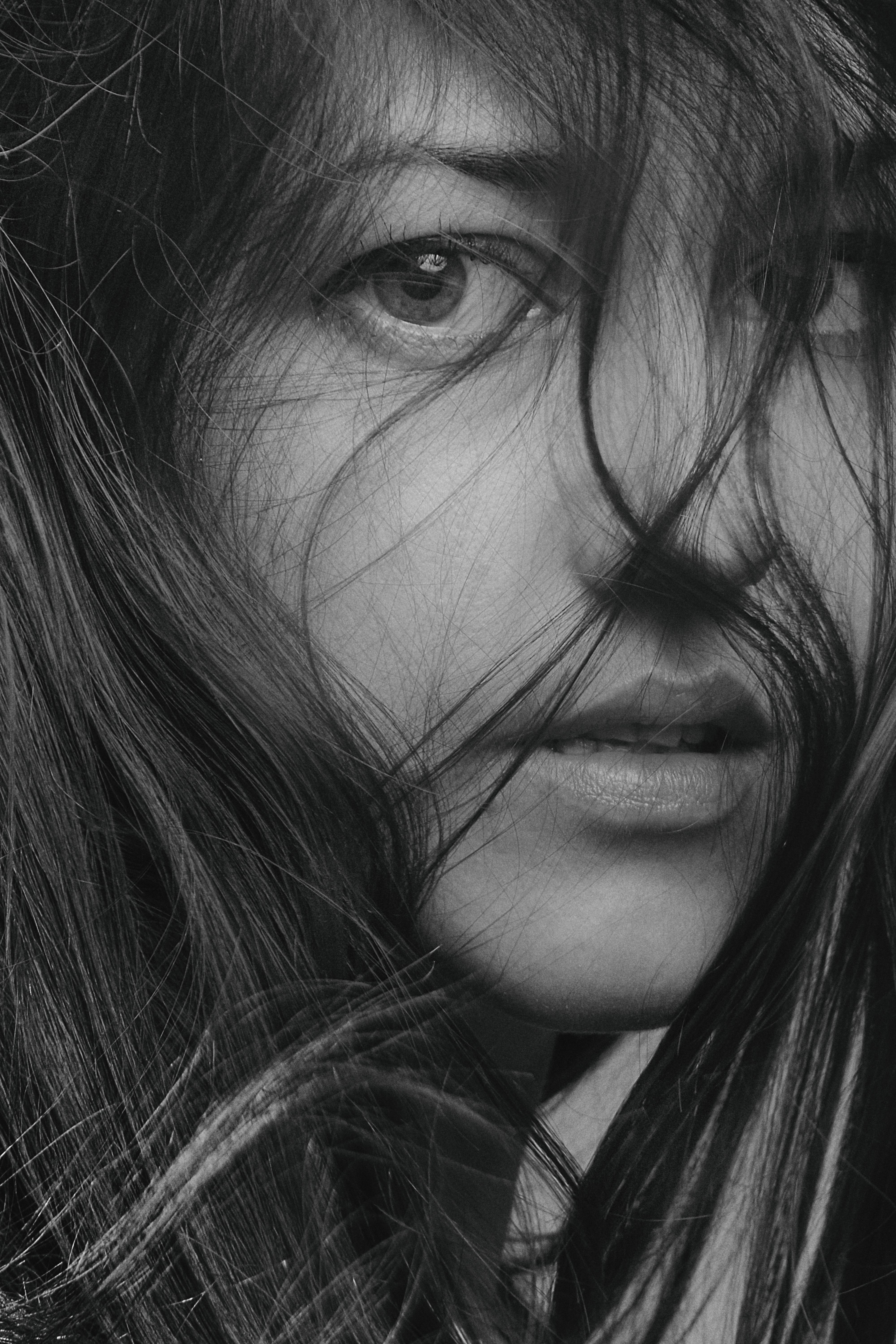 Gray scale Photo of a Woman · Free Stock Photo