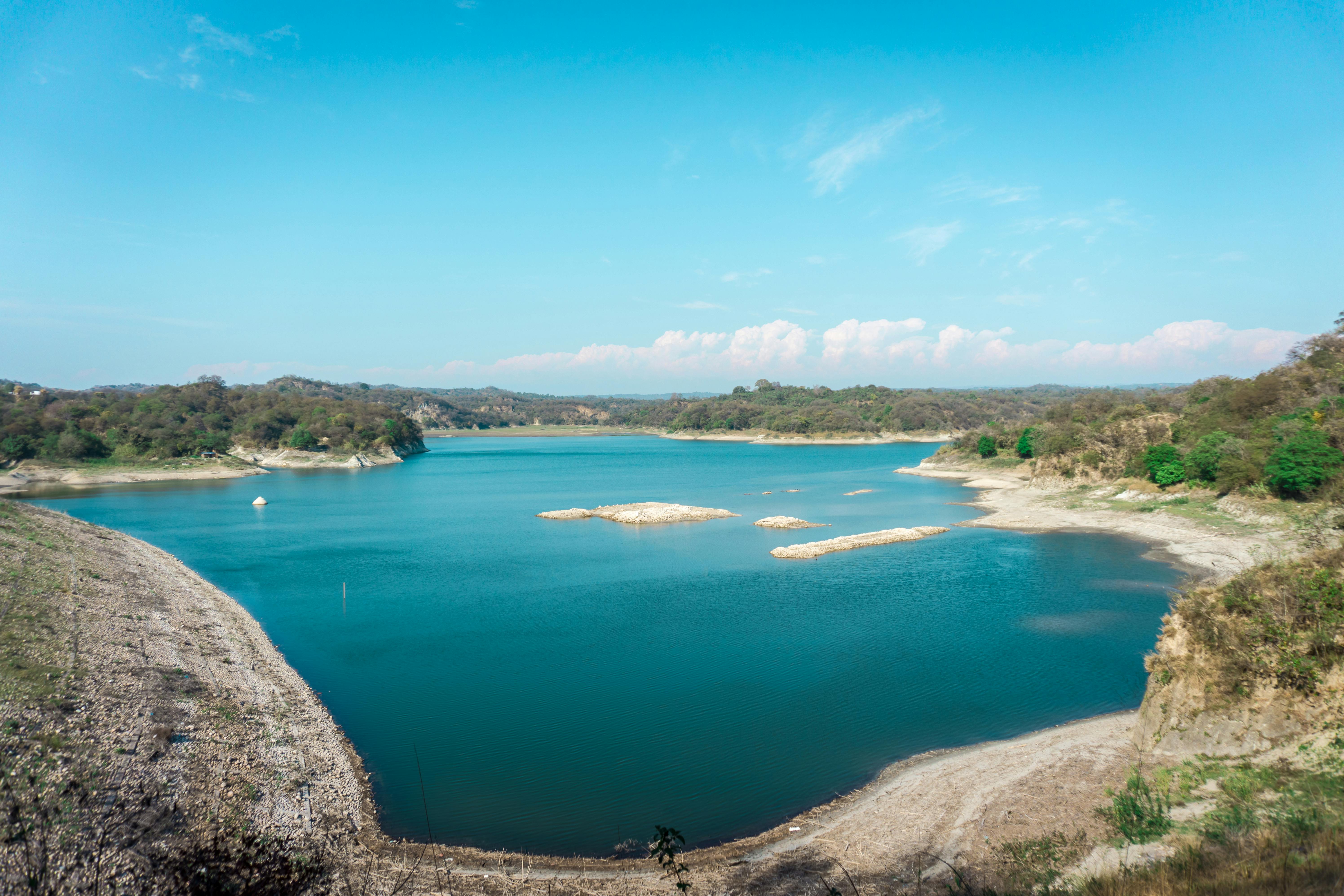 Blue Lake Under Blue Sky · Free Stock Photo