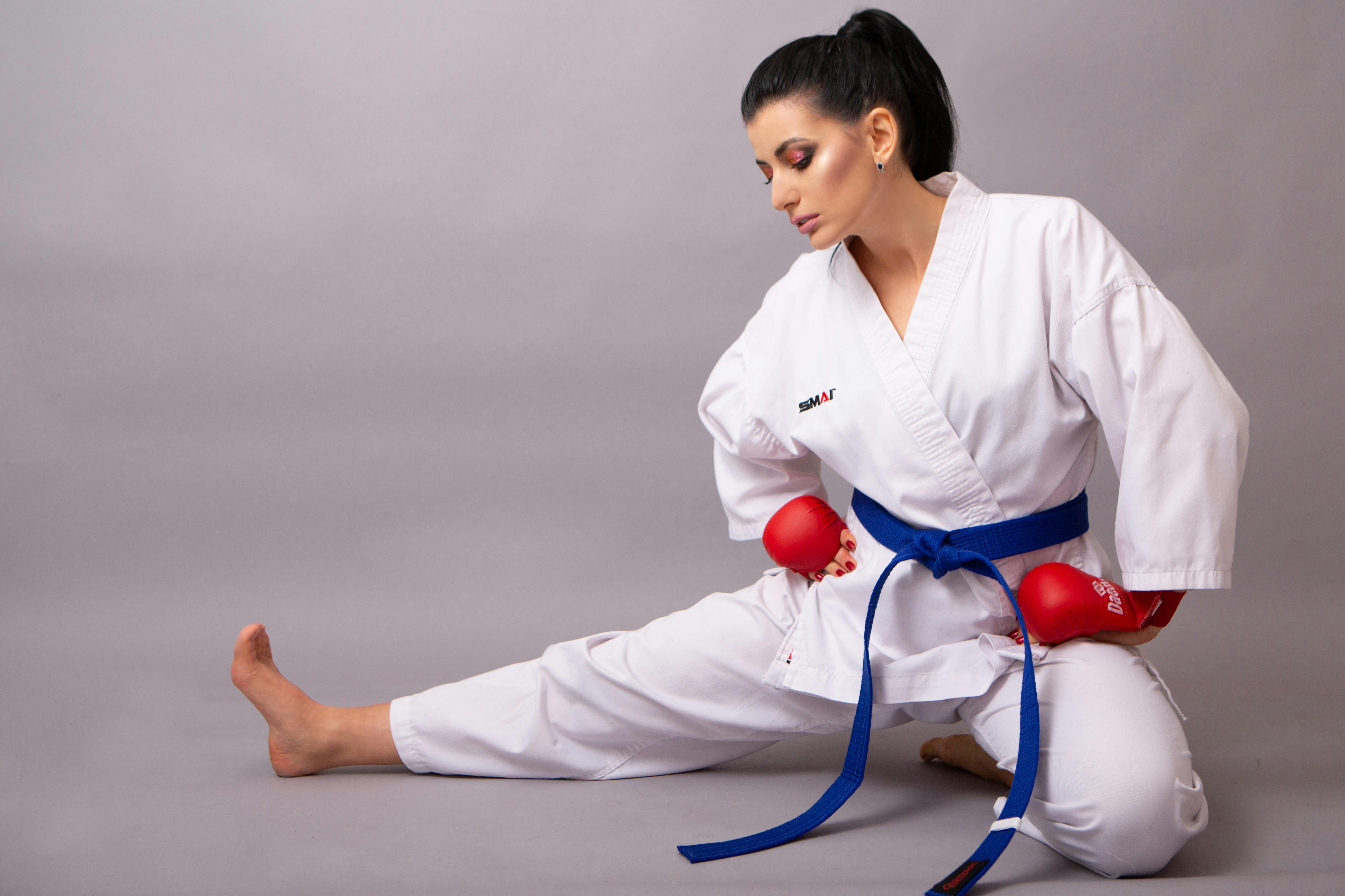 Man in White Judo Uniform in Kicking Position · Free Stock Photo