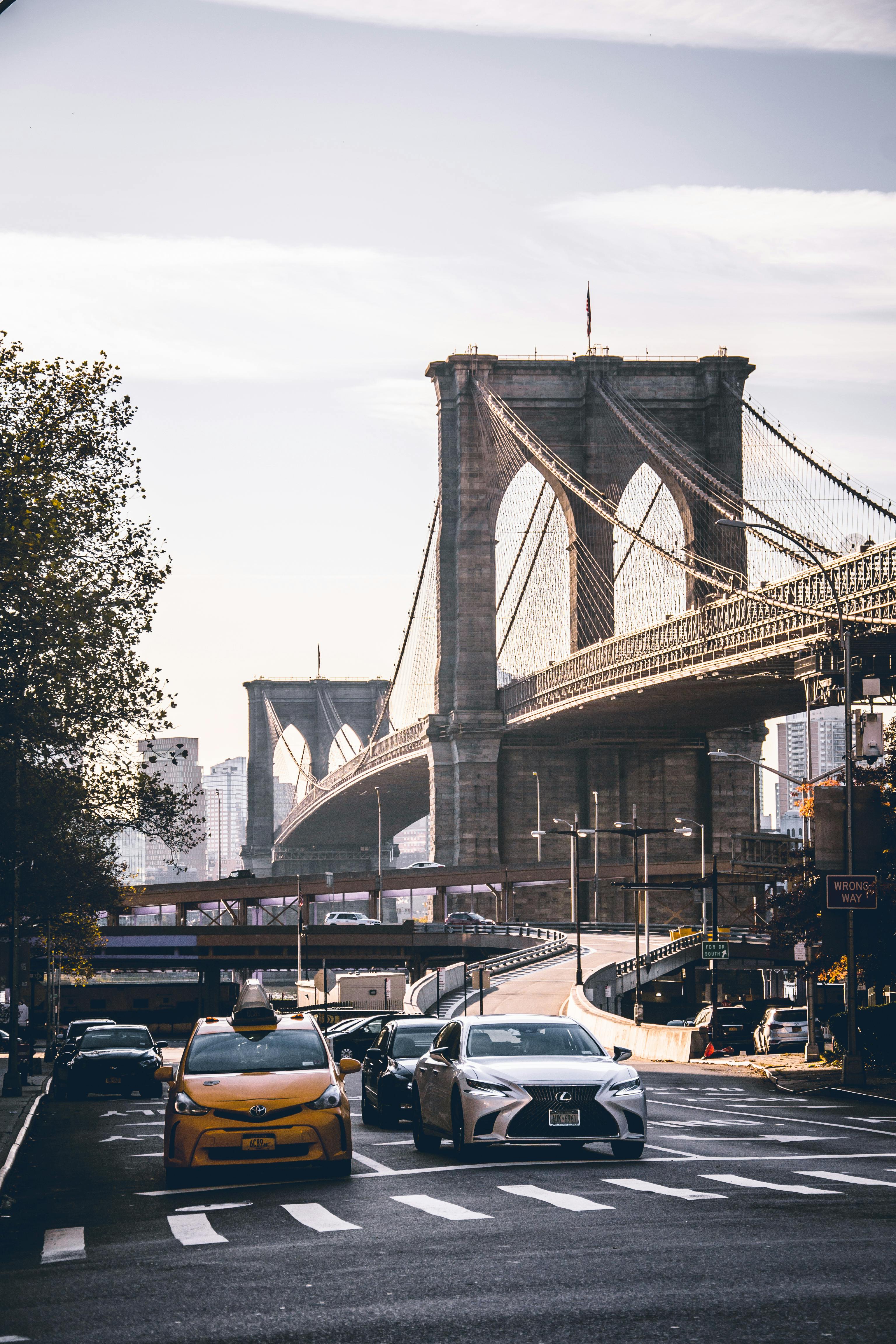 Cars Parked on Side of the Bridge · Free Stock Photo