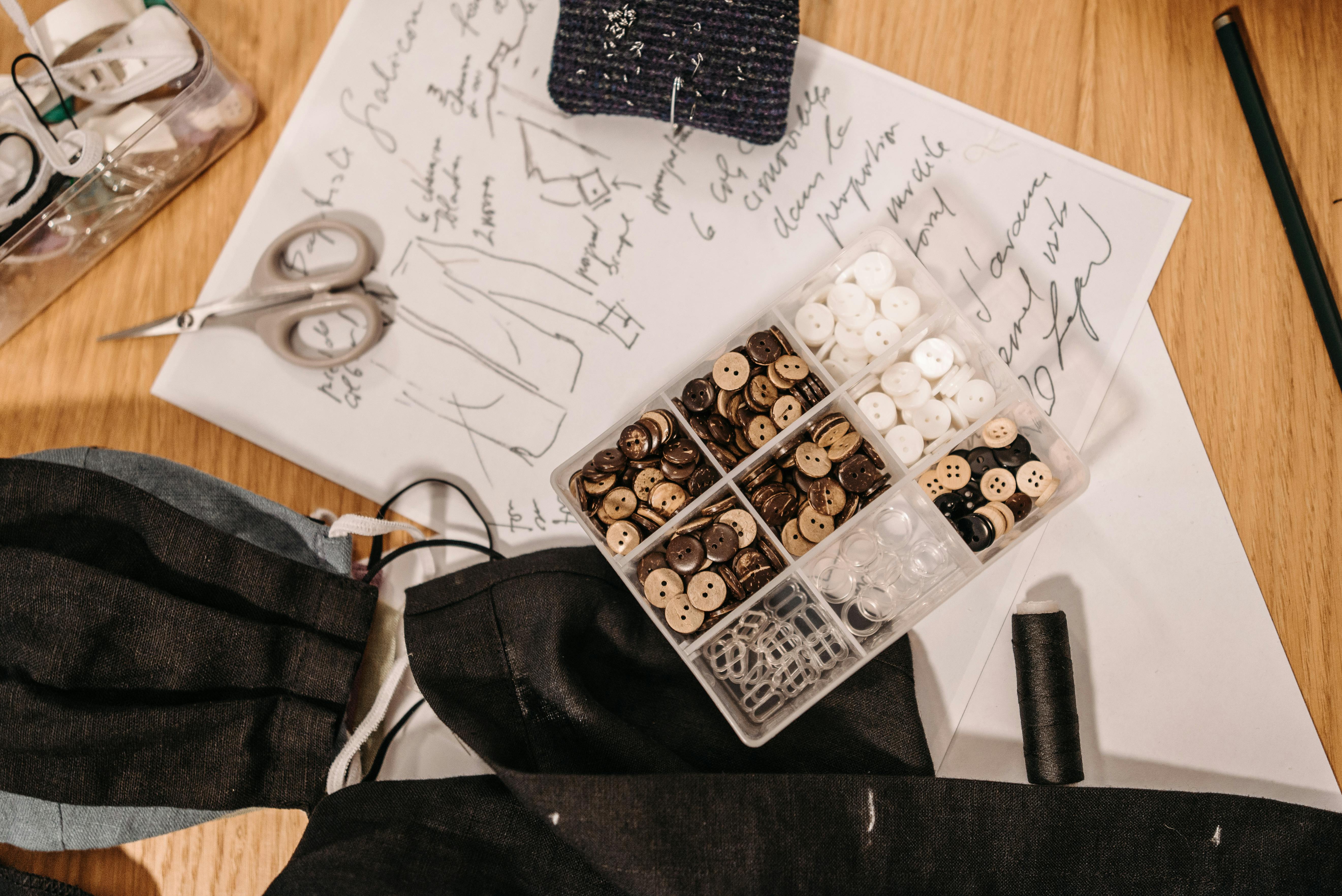 An Assorted Buttons on a Plastic Container · Free Stock Photo