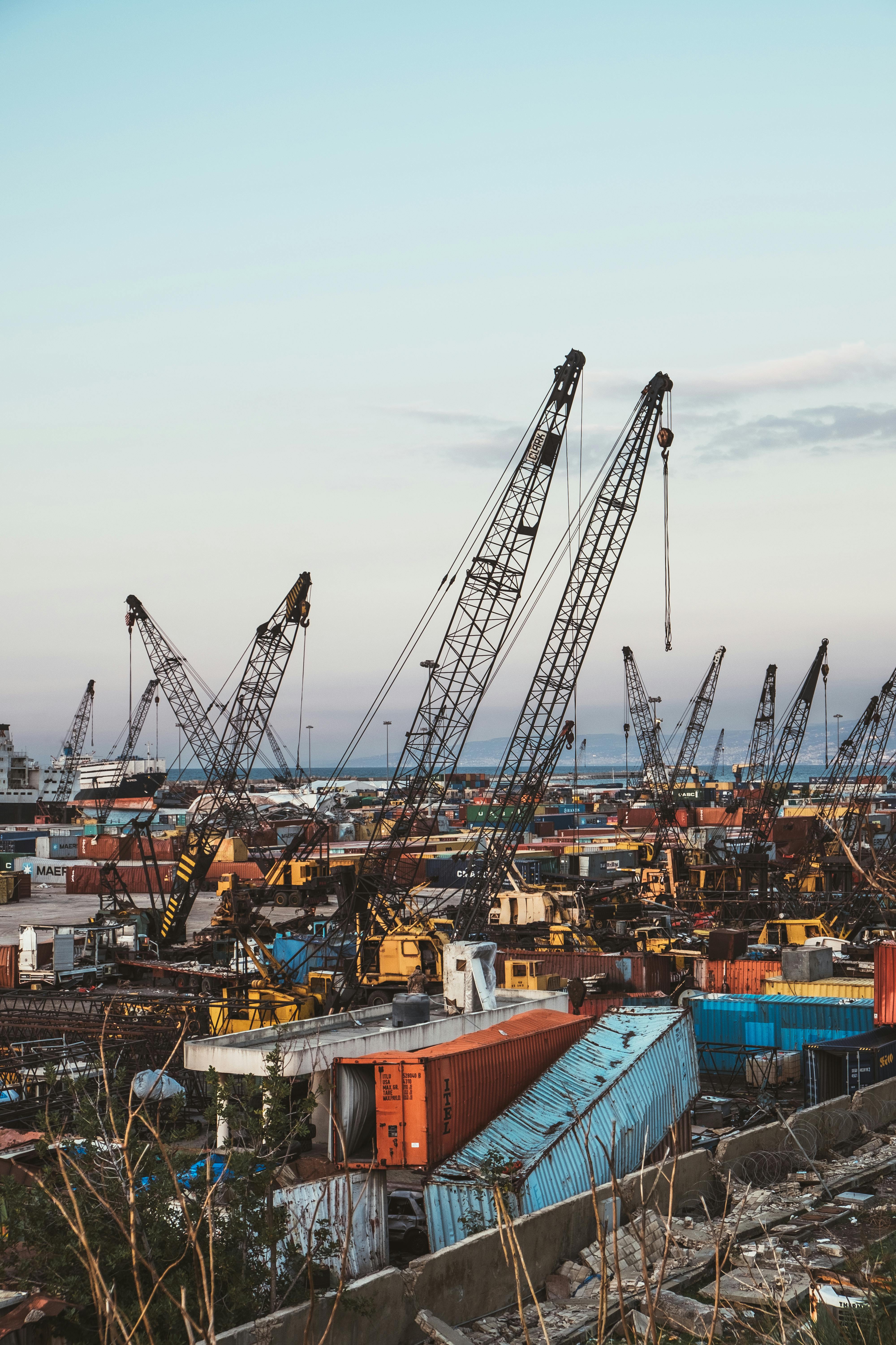 Crane Equipment at the Port of Beirut in Beirut, Lebanon · Free Stock Photo