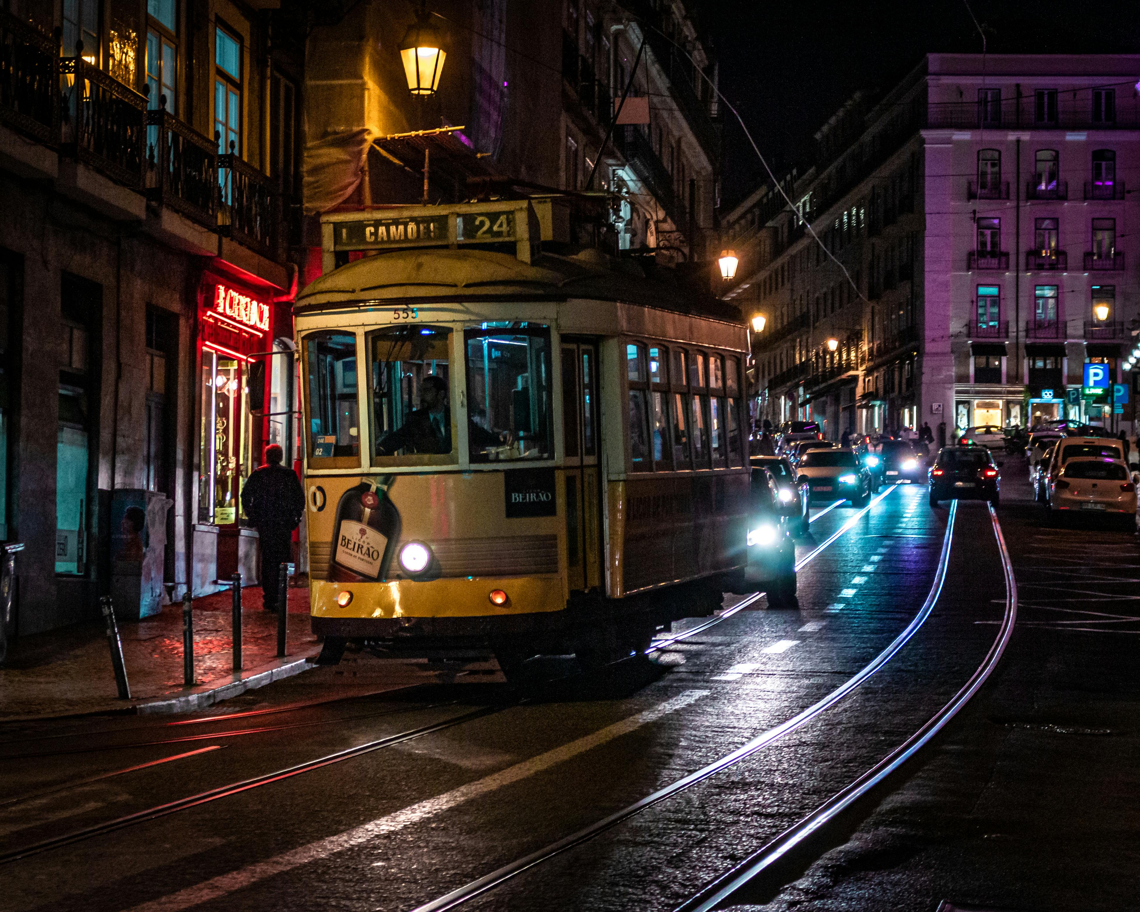 Tram 14 on Street in Rome · Free Stock Photo