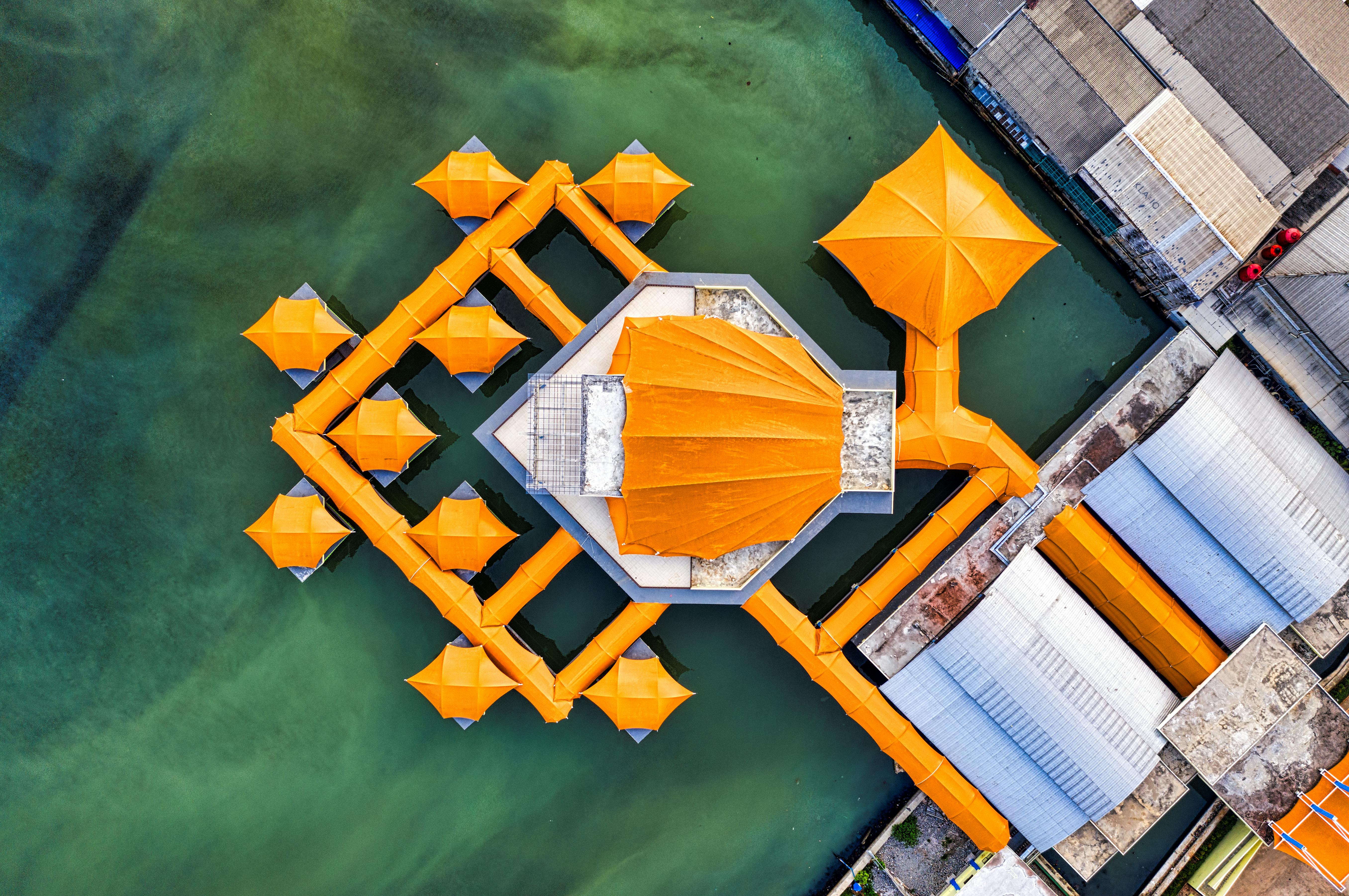 Yellow Painted Roofs of a Building · Free Stock Photo