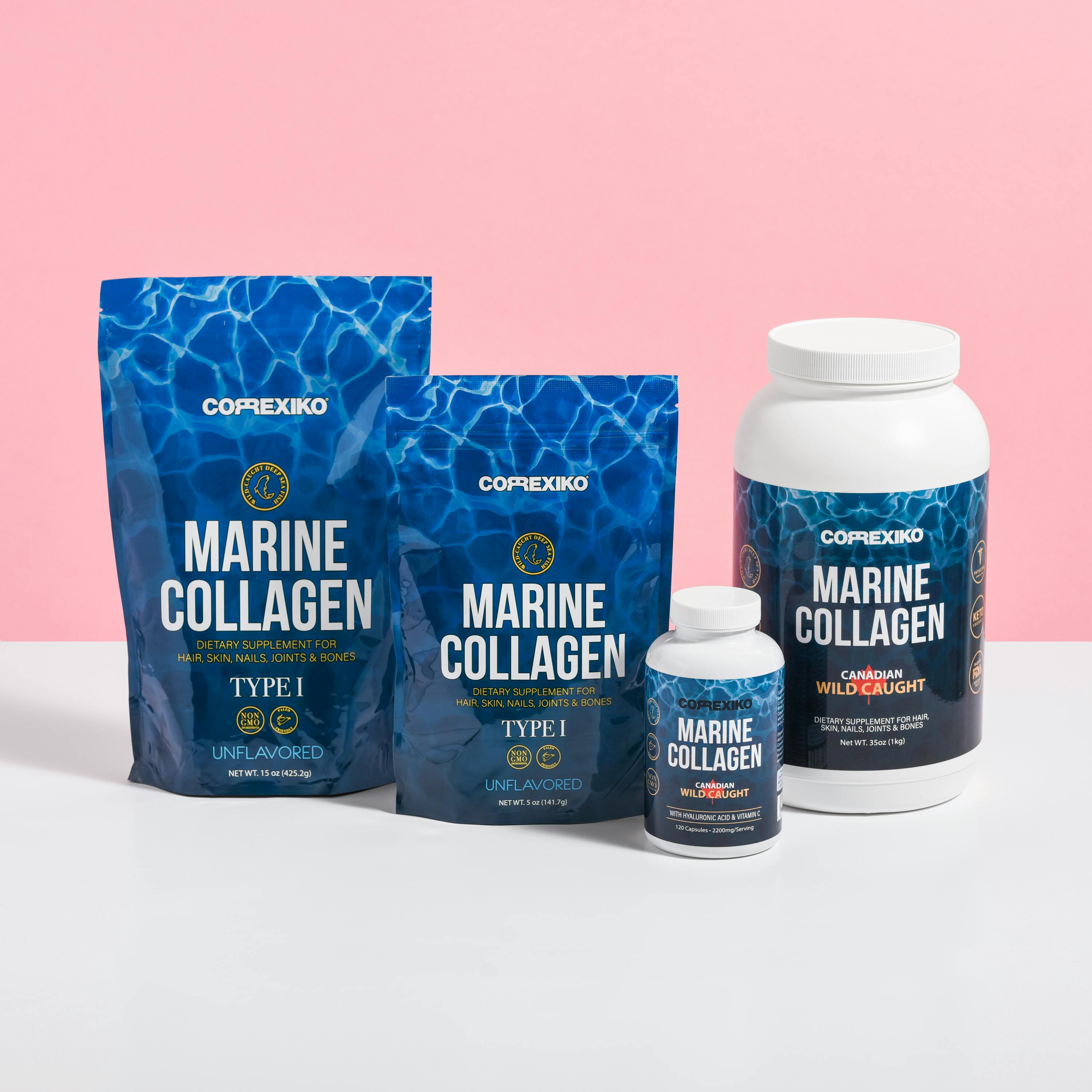 Collagen Supplements on Plastic Containers · Free Stock Photo