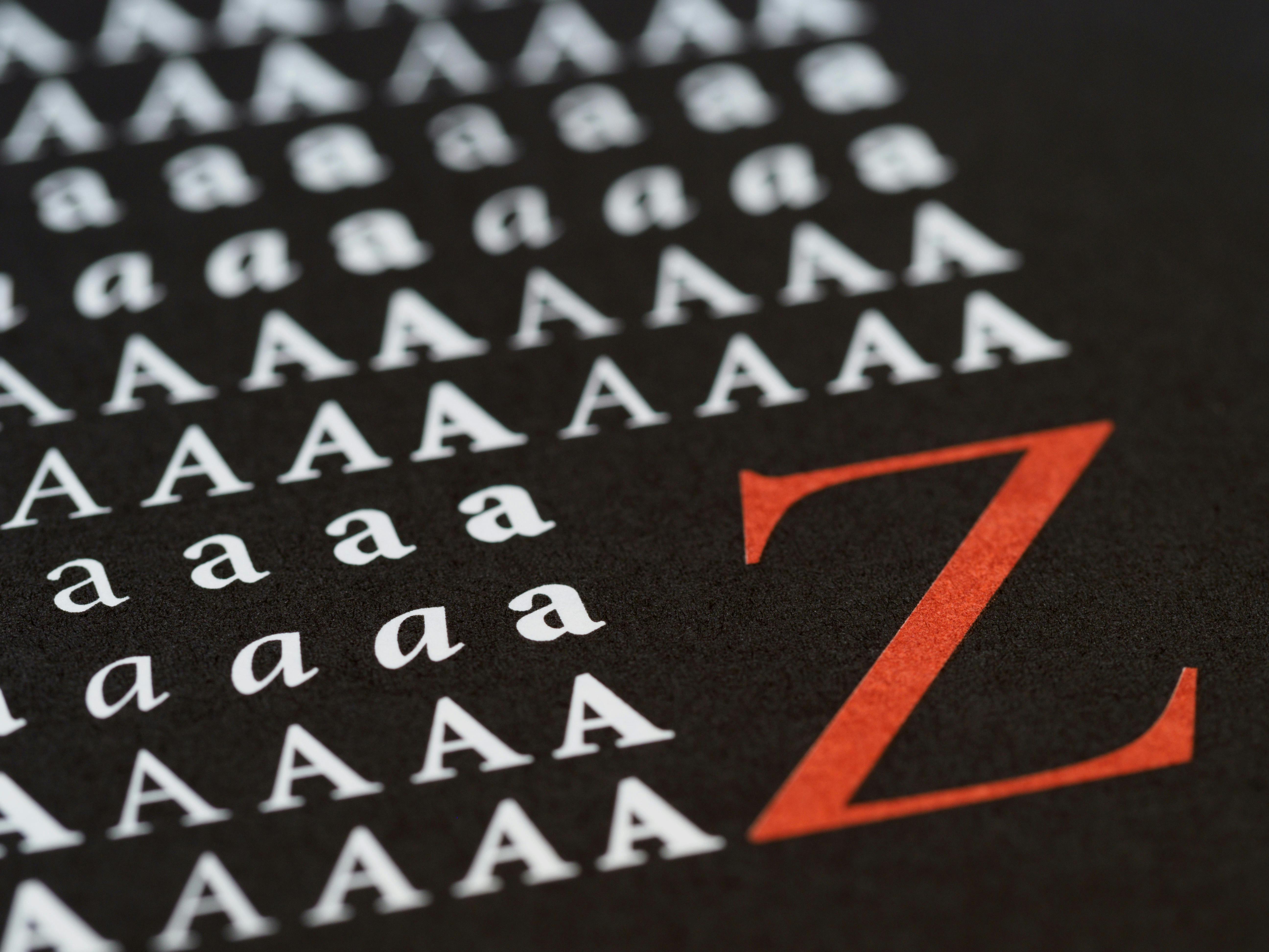 Letters on Black Background · Free Stock Photo