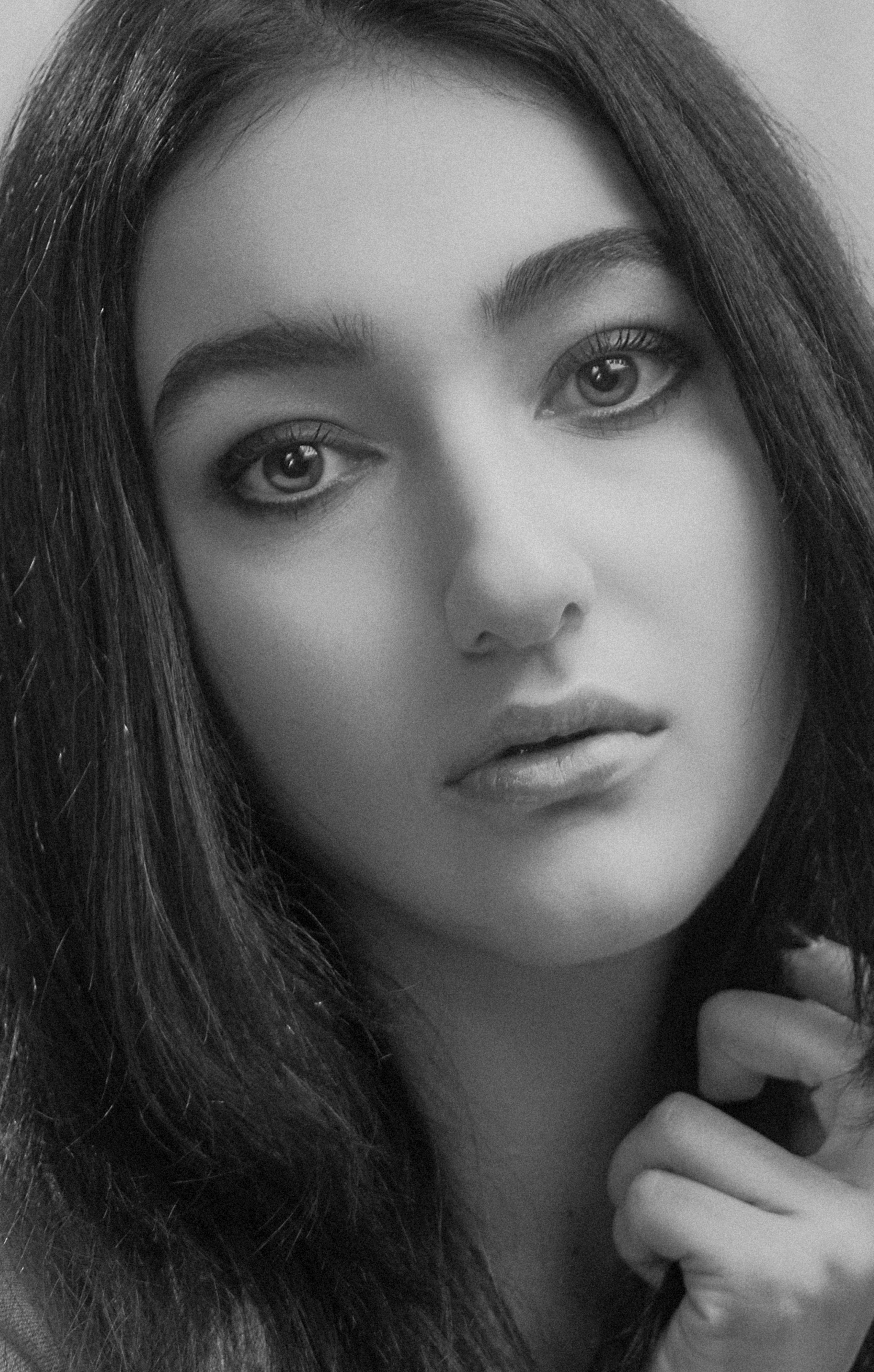 Gray scale Photo of a Woman · Free Stock Photo