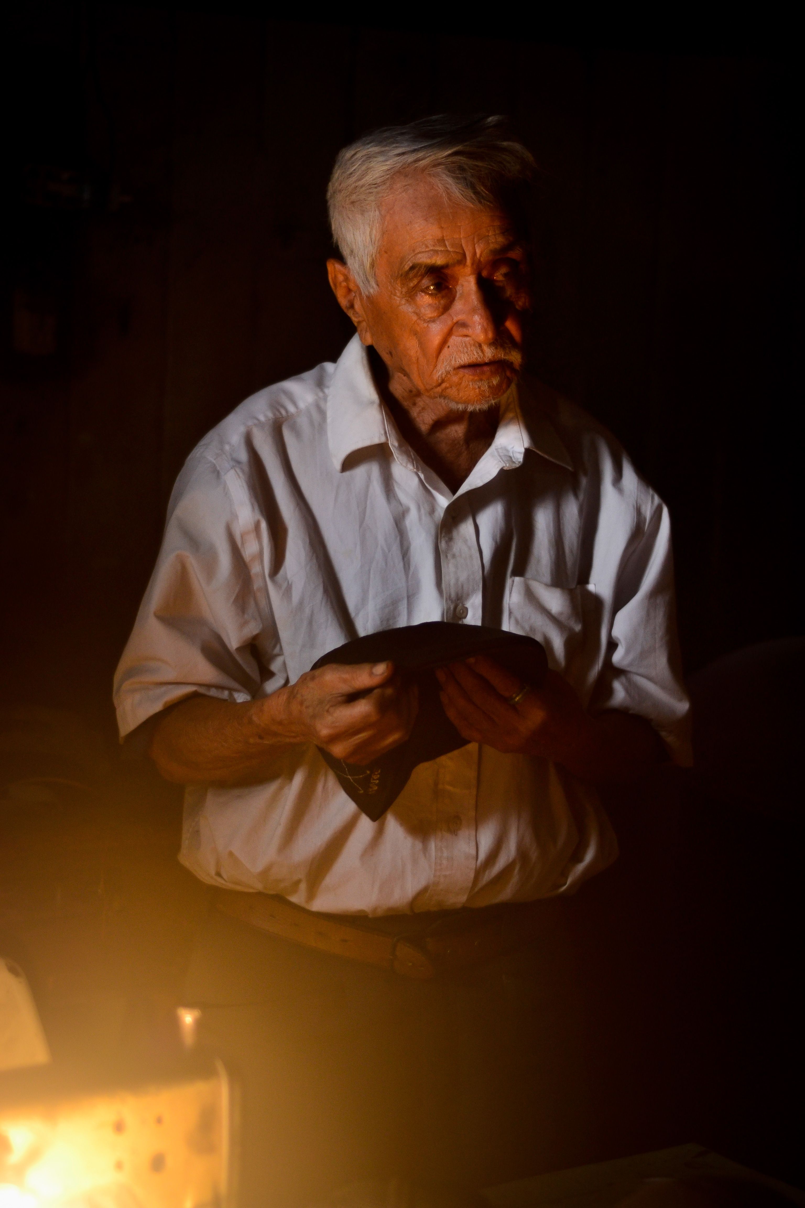 A Warm Light Shining in Front of a Man · Free Stock Photo
