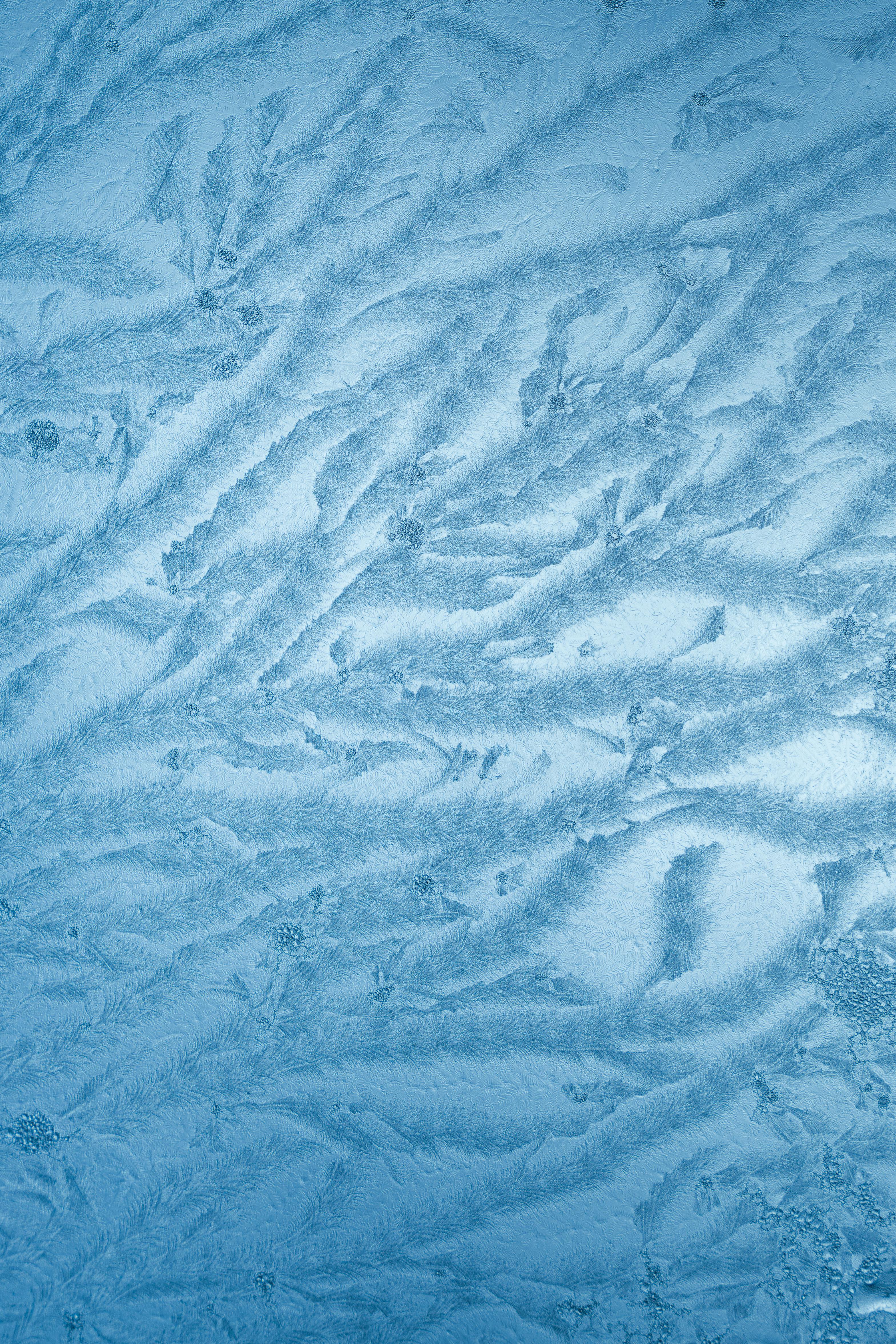 Blue Paint Patterns on a Wall · Free Stock Photo