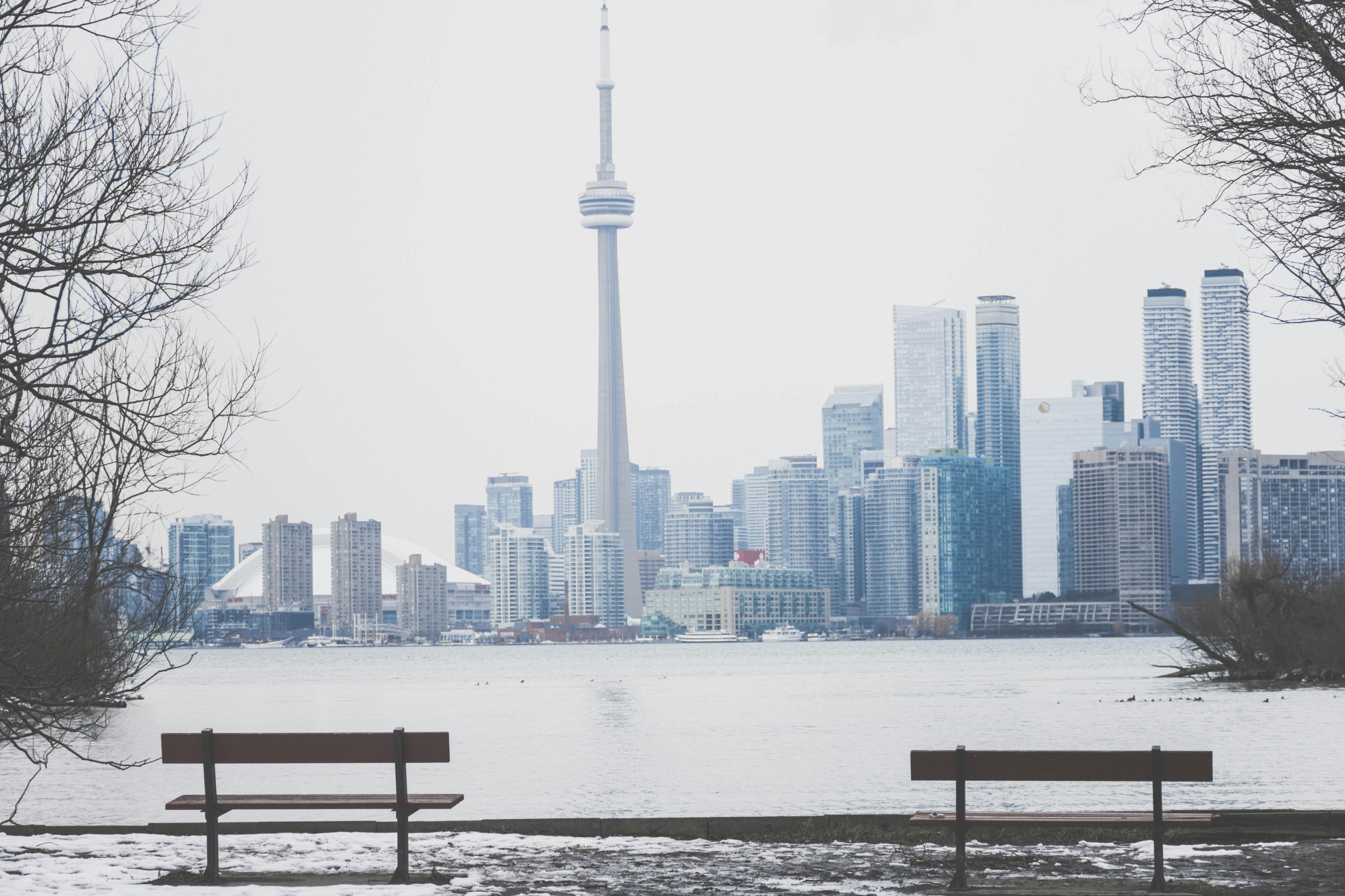 City Buildings and CN Tower during Winter · Free Stock Photo