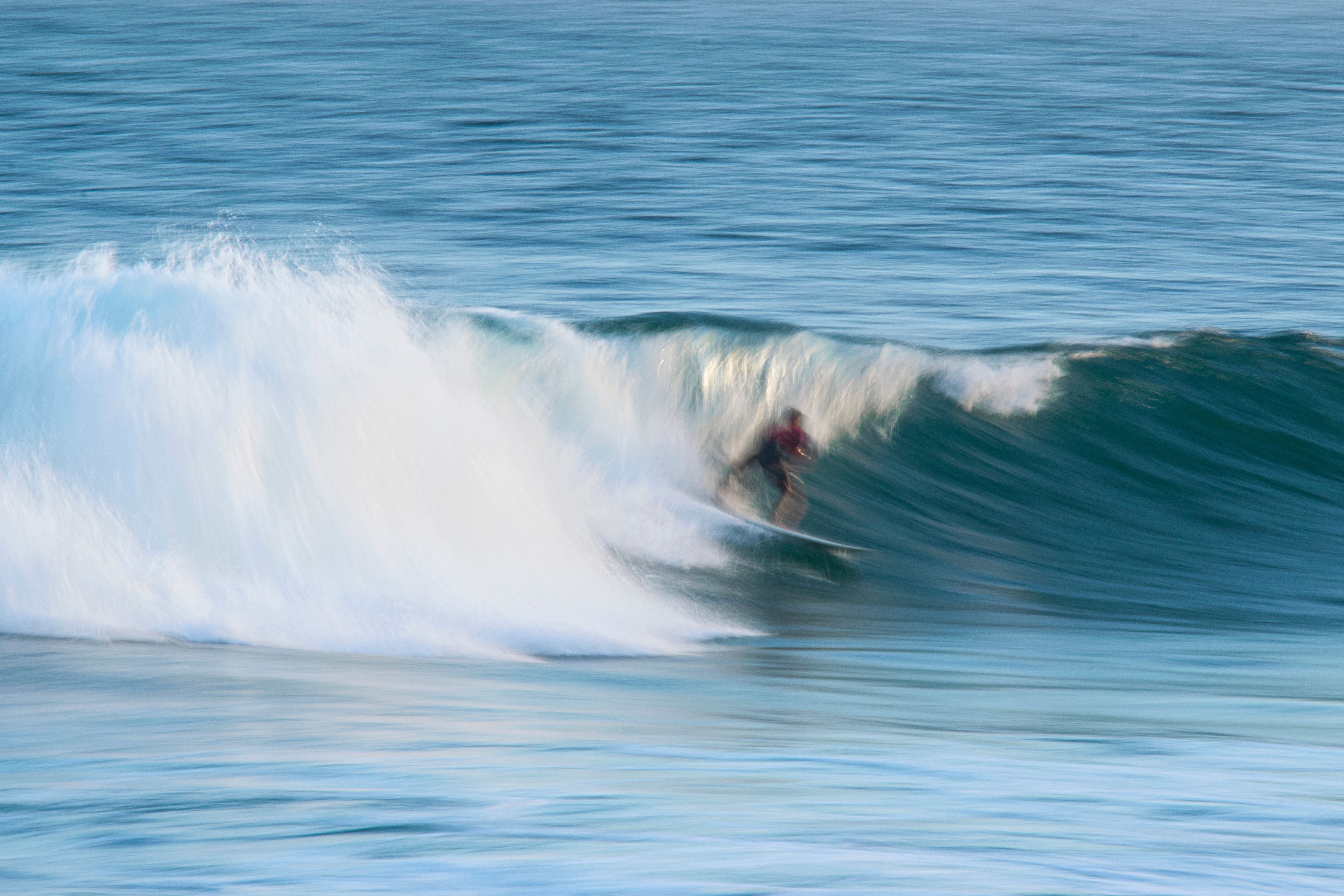 Double Exposure and Blurred Motion Photo of Person Surfing · Free Stock ...