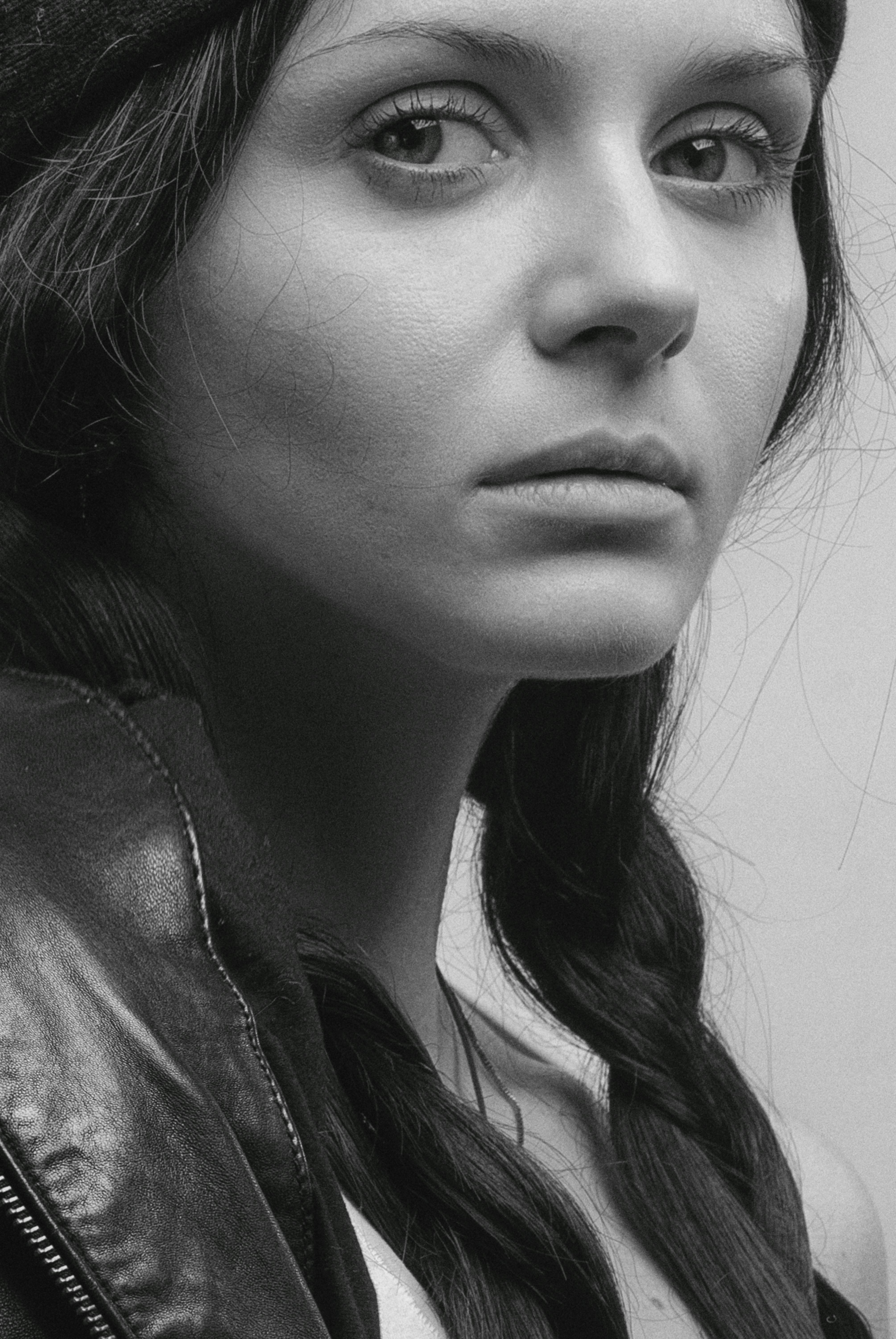 A Grayscale of a Beautiful Woman · Free Stock Photo