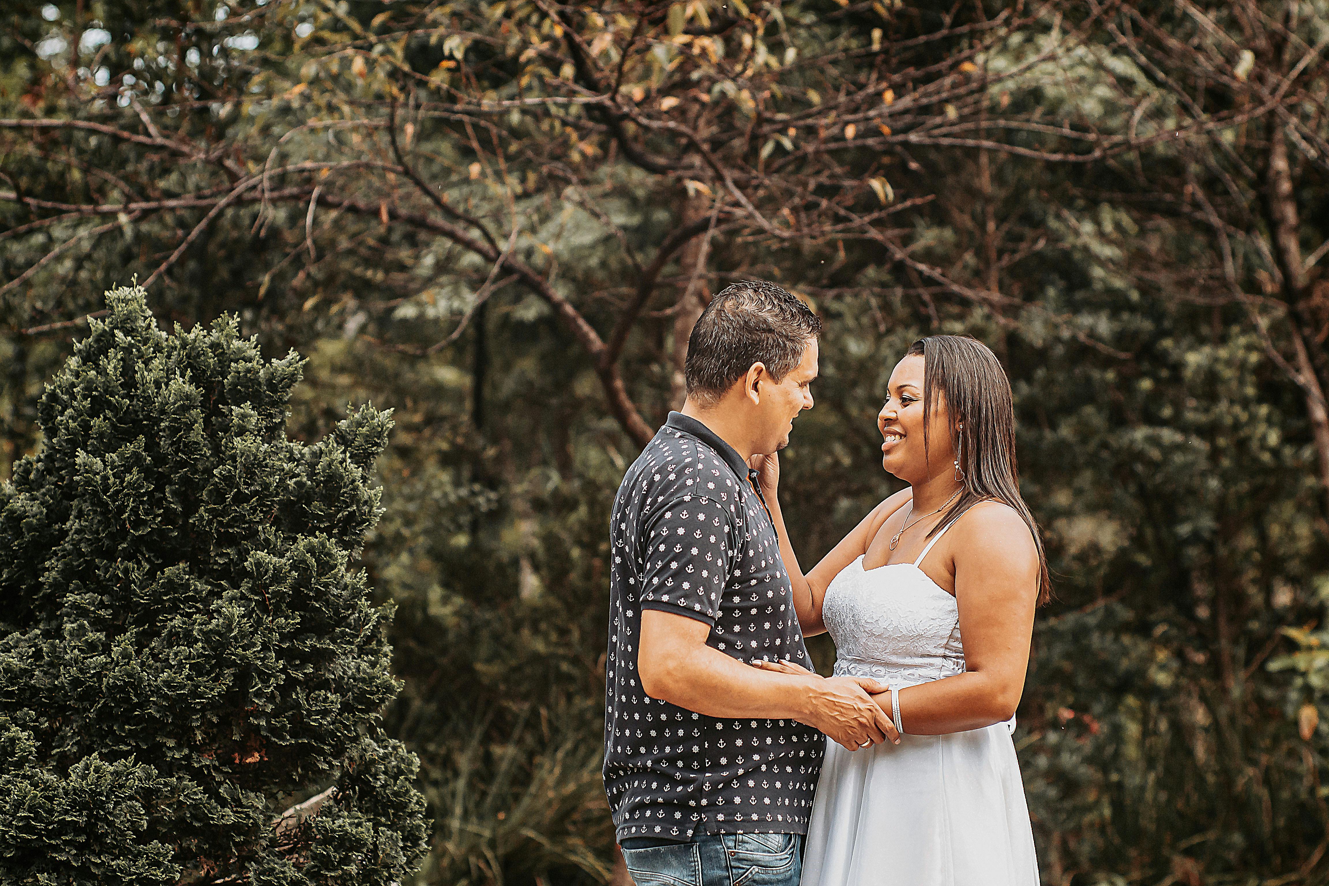 Man and Woman Standing Face to Face · Free Stock Photo