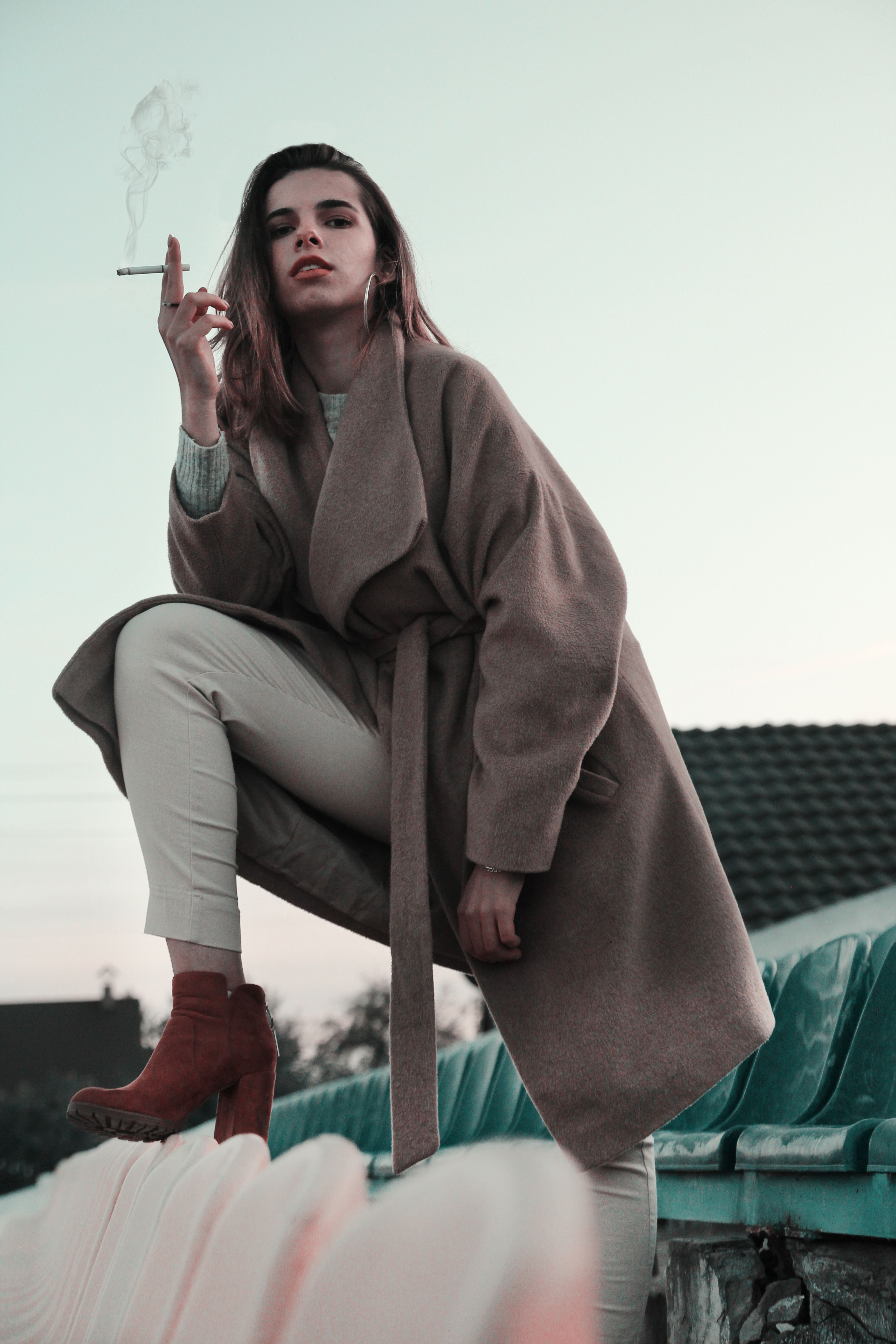 Photo of a Woman Smoking a Cigarette · Free Stock Photo