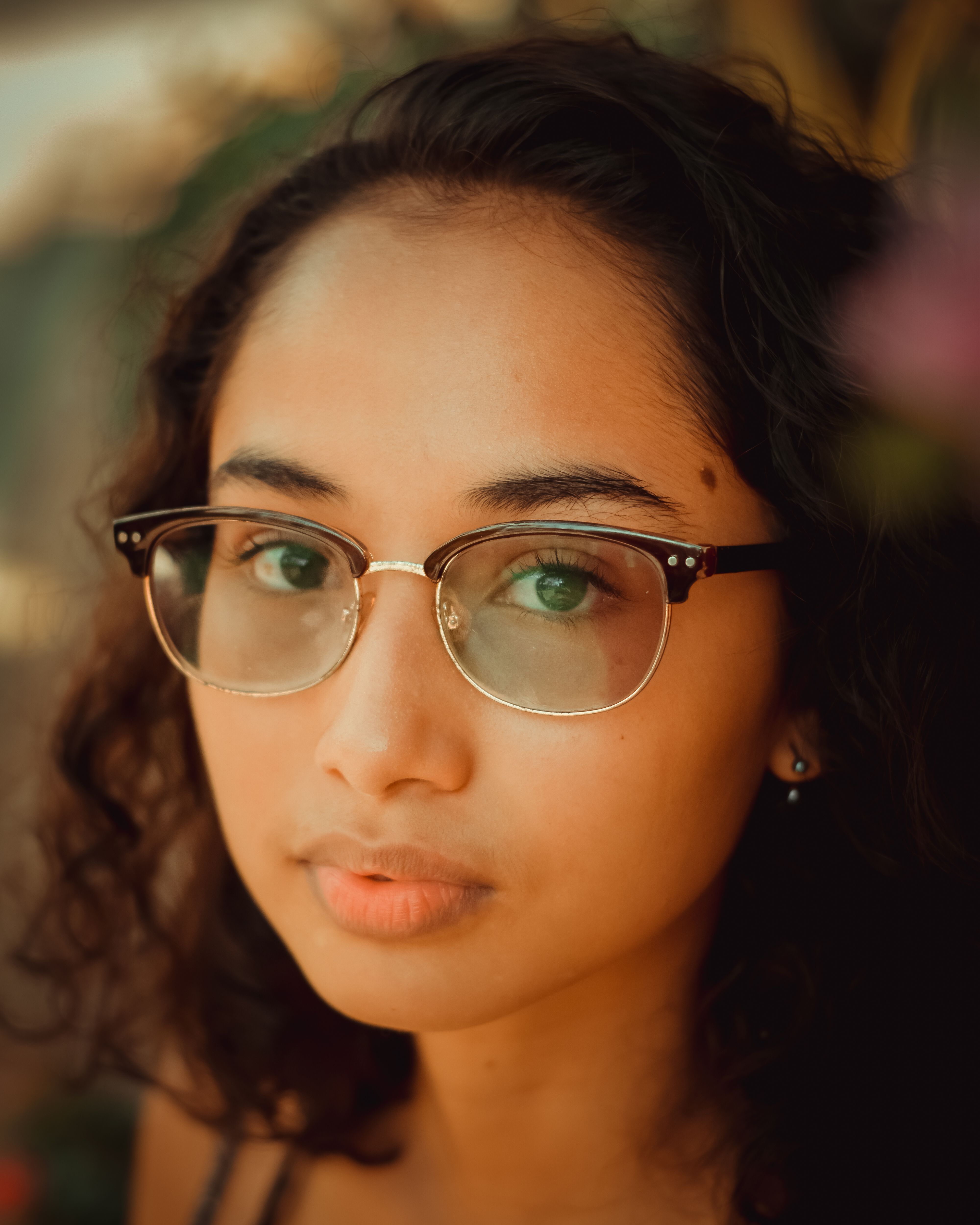 Portrait of a Girl Wearing Eyeglasses · Free Stock Photo