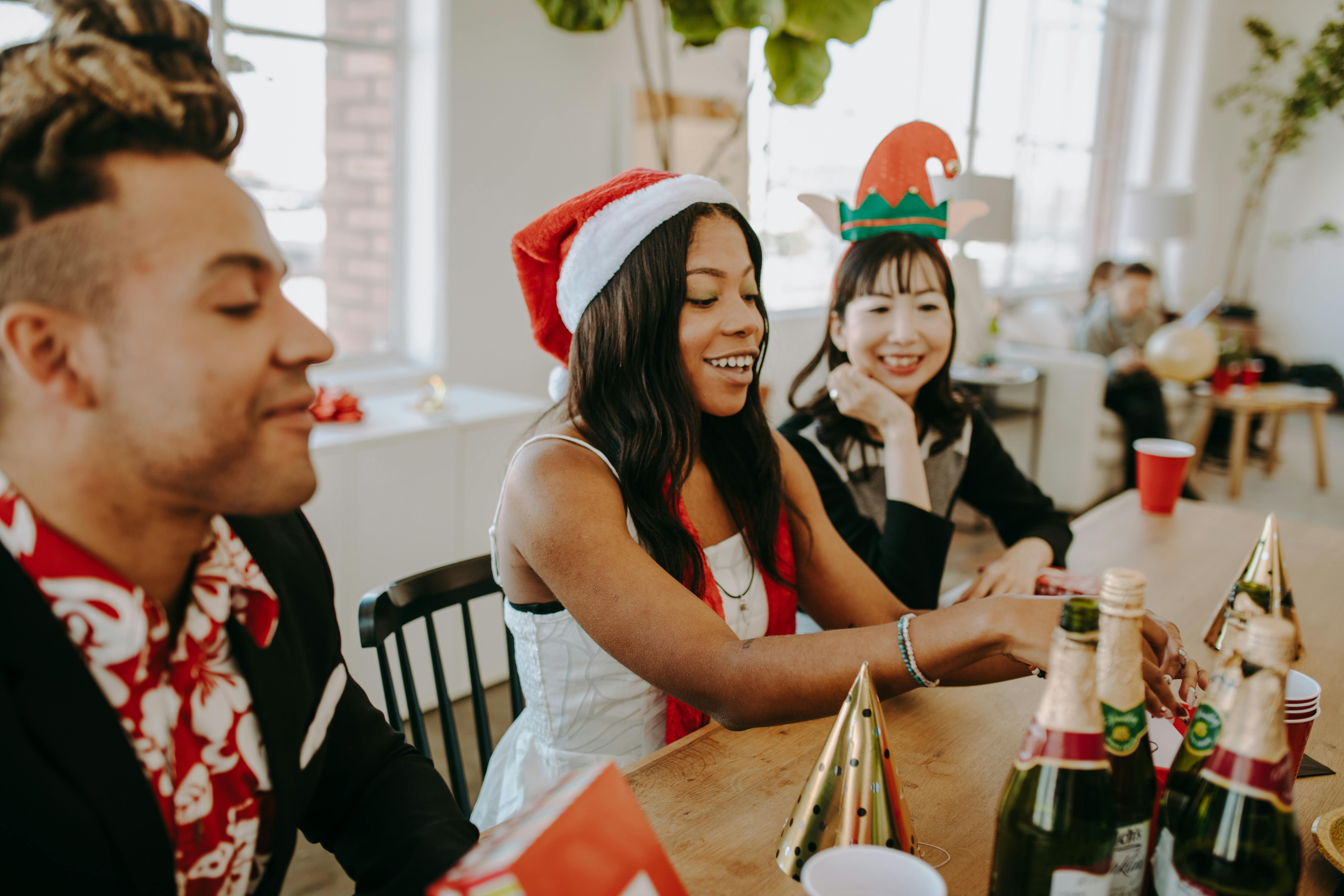 Happy Colleagues celebrating Christmas · Free Stock Photo